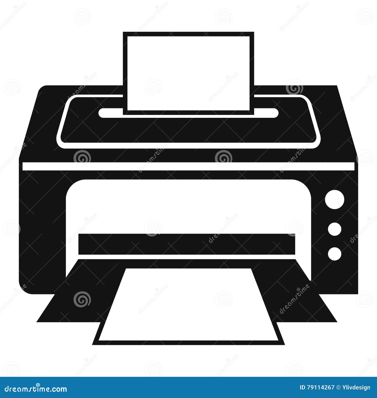 Printer icon, simple style stock vector. Illustration of modern - 79114267