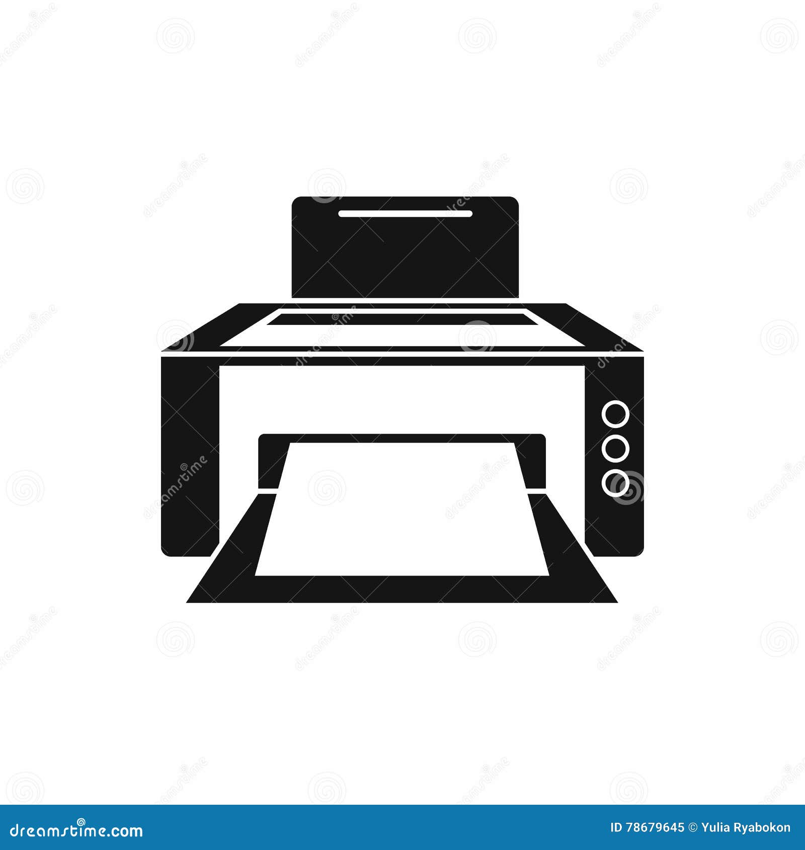 Printer Icon in Simple Style Stock Vector - Illustration of printout ...