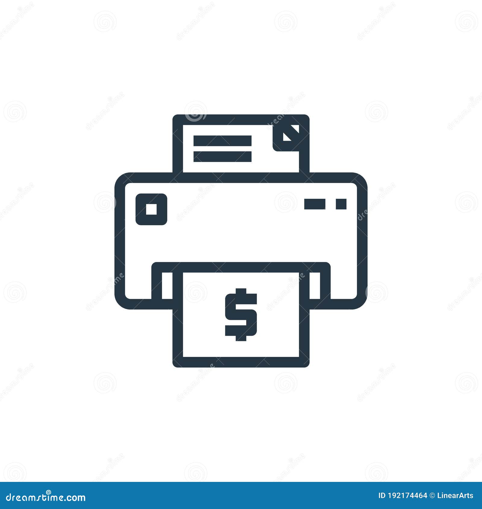 Printer Icon Vector from Business Money and Communication Concept. Thin ...