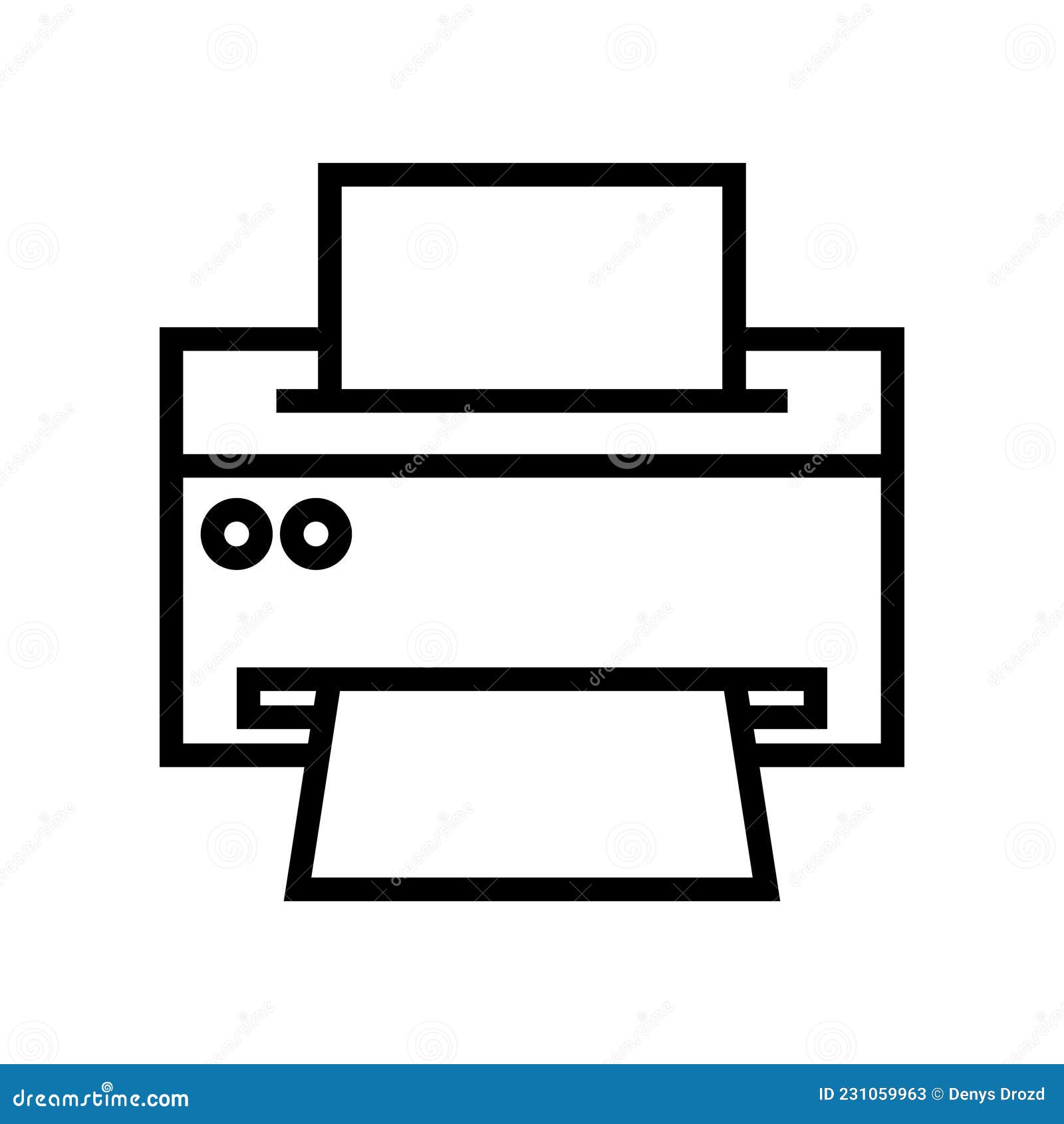 Printer Icon Vector. Copy Machine Illustration Sign. Fax Symbol Stock ...