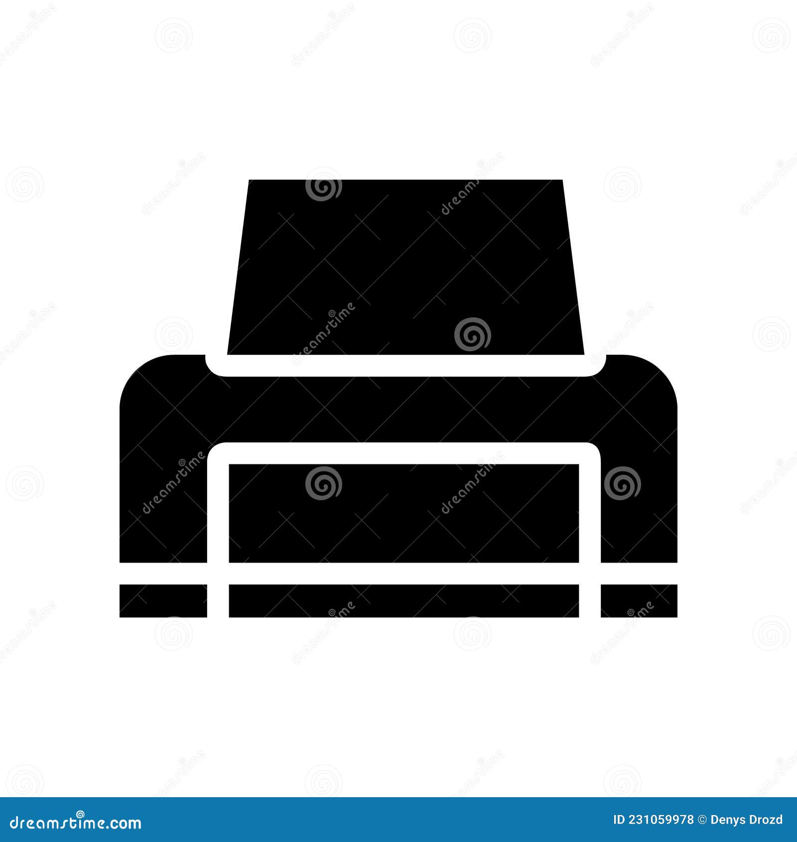 Printer Icon Vector. Copy Machine Illustration Sign. Fax Symbol Stock ...