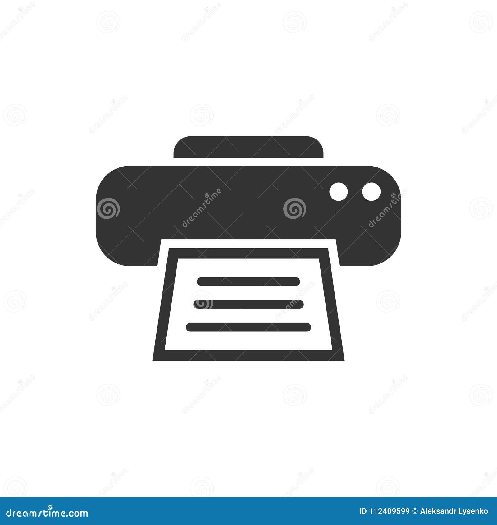 Printer Icon. Vector Illustration. Business Concept Document Printing ...