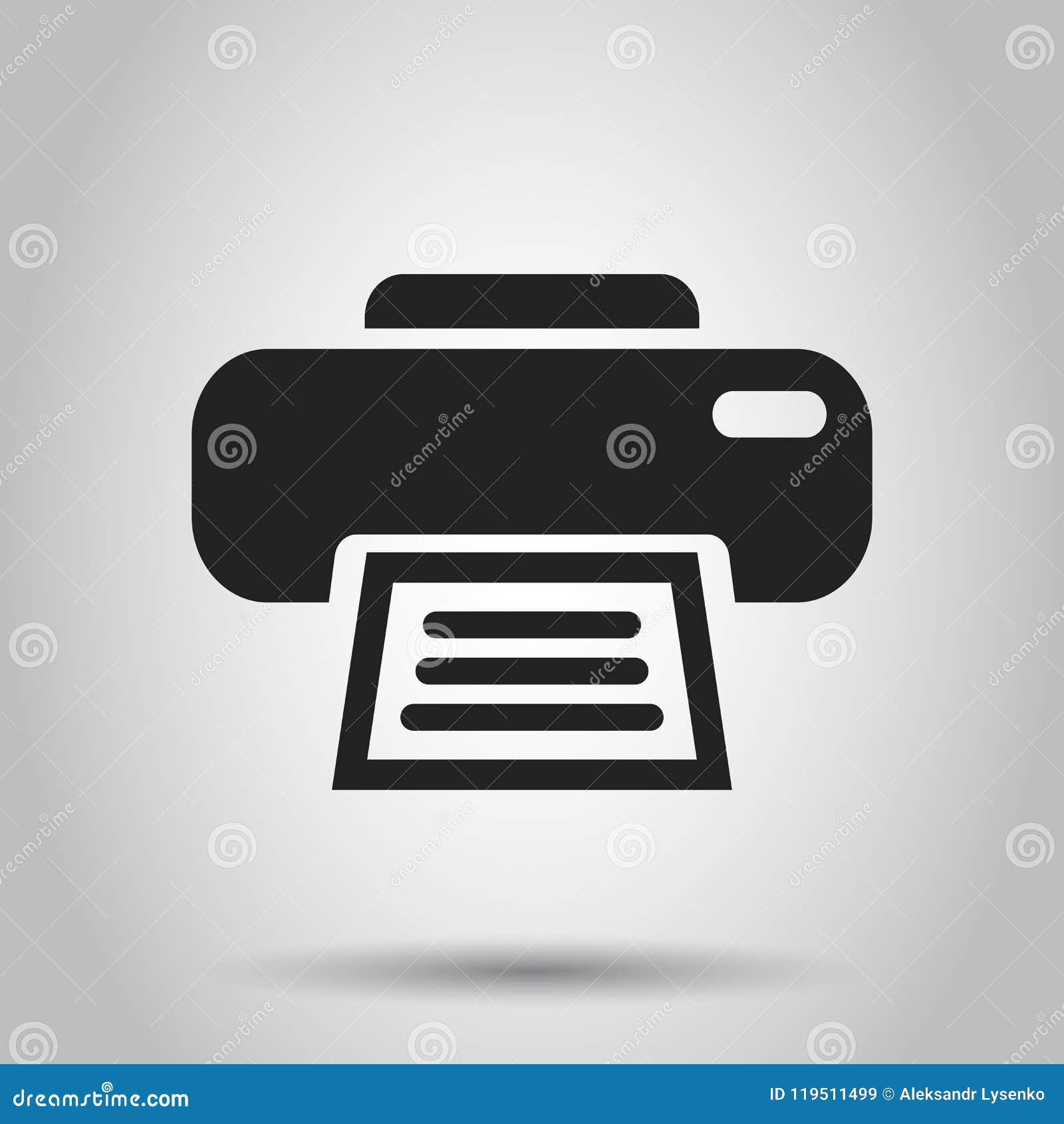 Printer Icon. Vector Illustration. Business Concept Document Printing ...