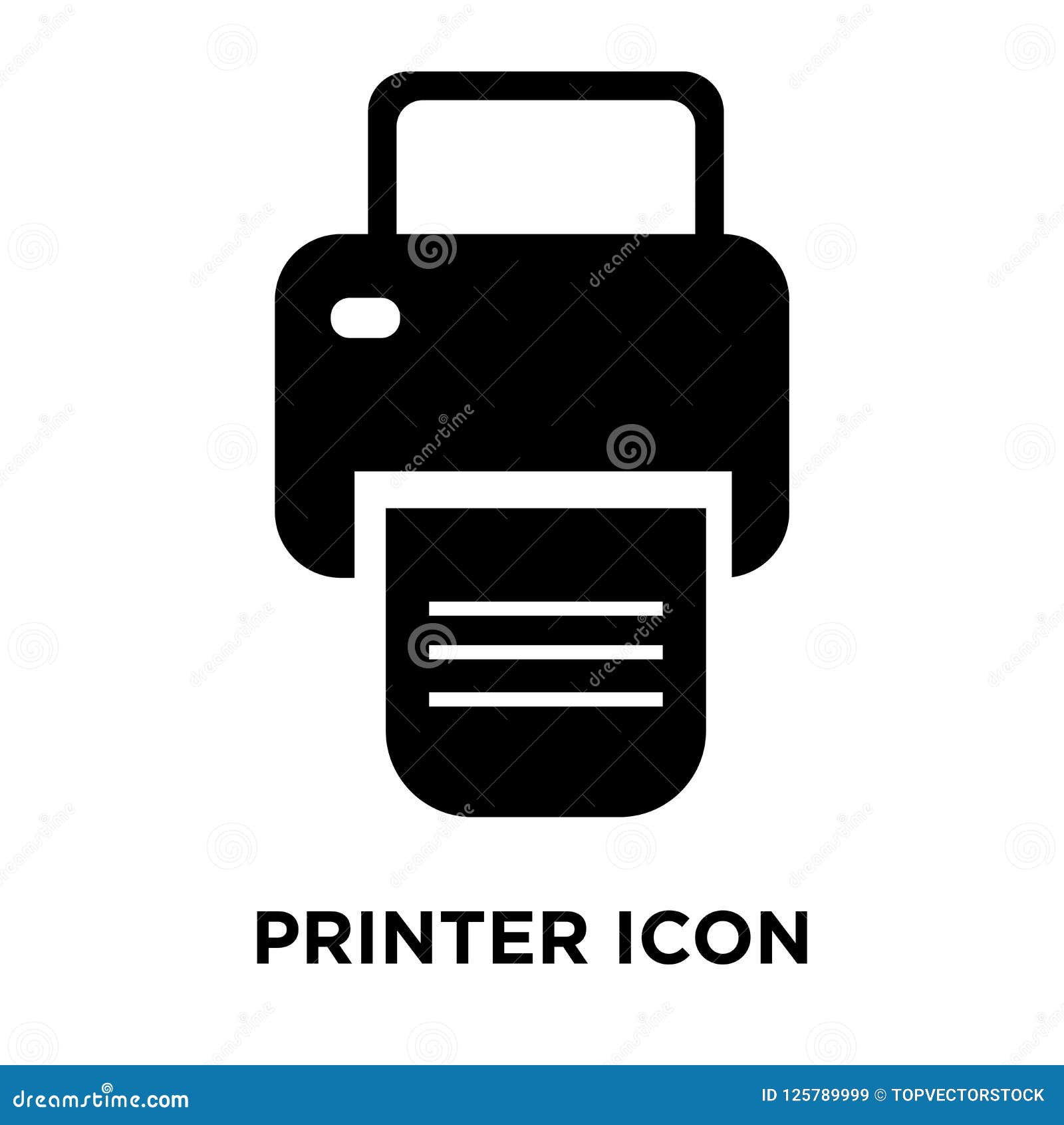 Printer Icon Vector Isolated on White Background, Logo Concept O Stock ...
