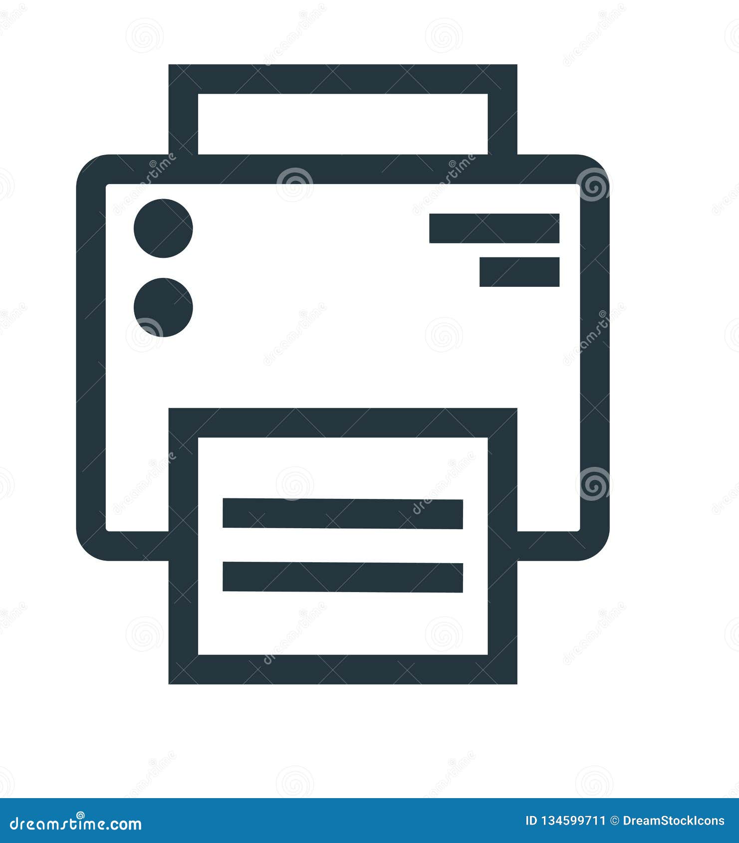 Printer Icon Vector Sign and Symbol Isolated on White Background ...