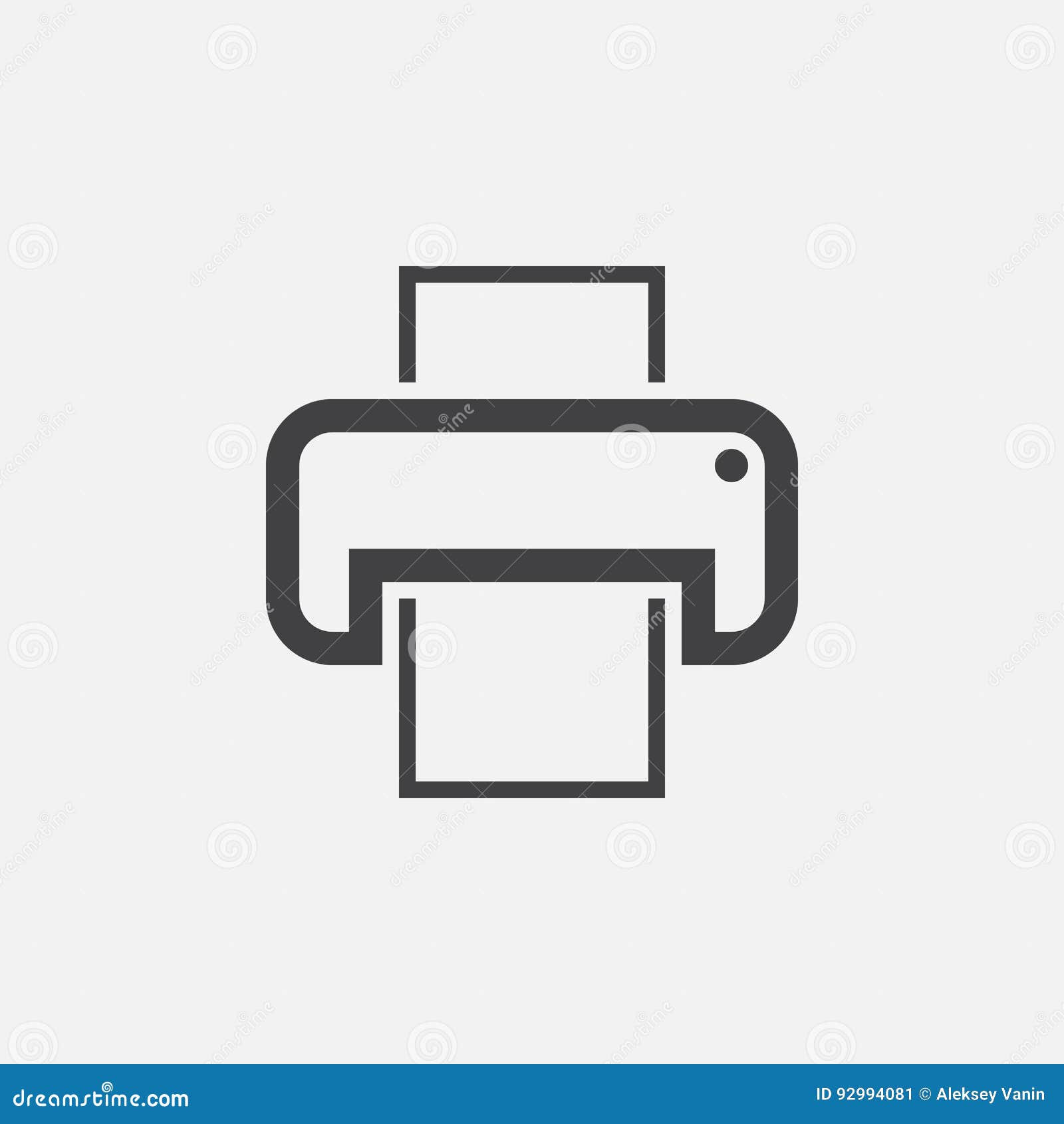 Printer Icon, Vector Logo Illustration, Pictogram Isolated on White ...
