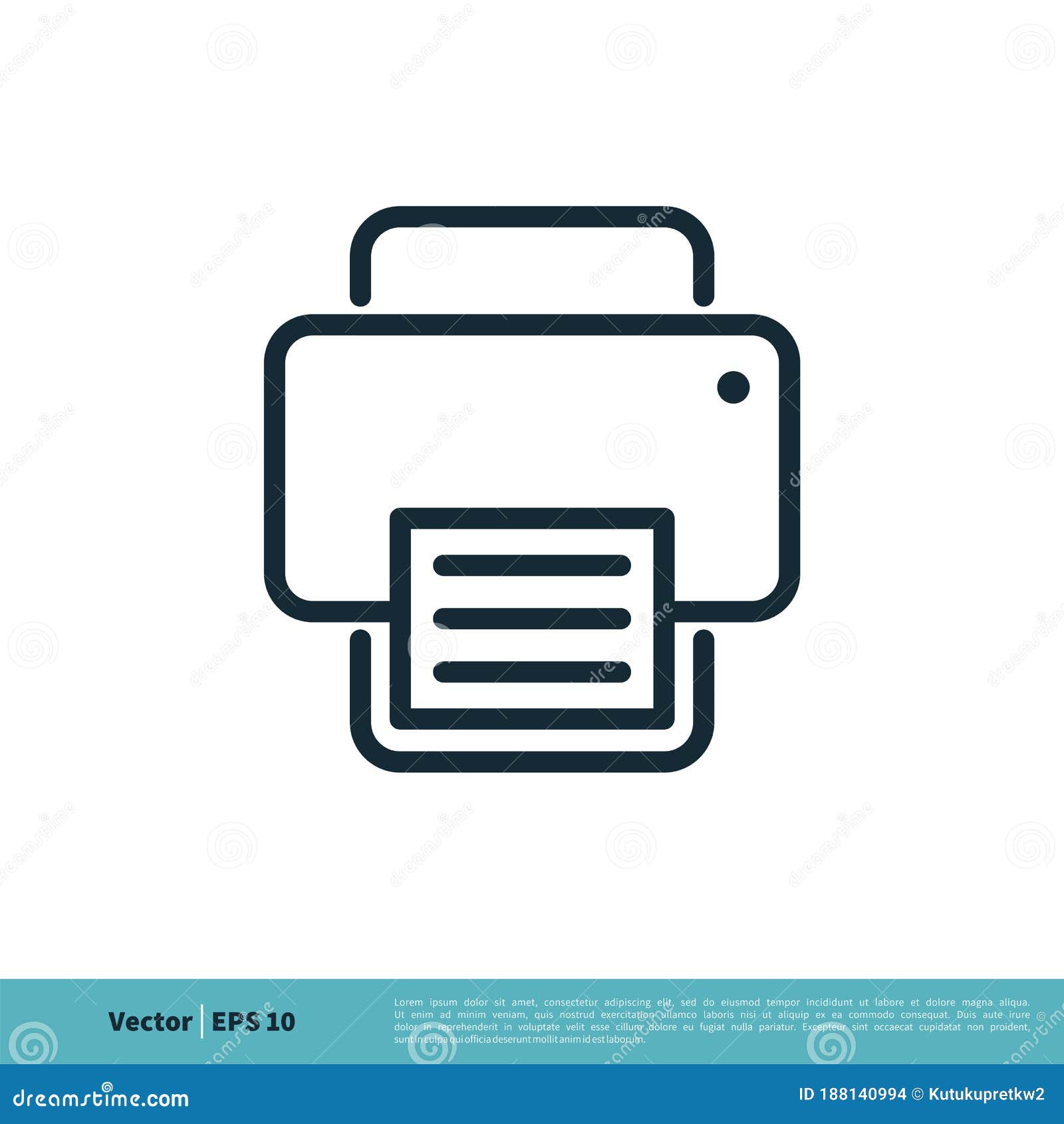 Printer Icon Vector Logo Template Illustration Design. Vector EPS 10 ...