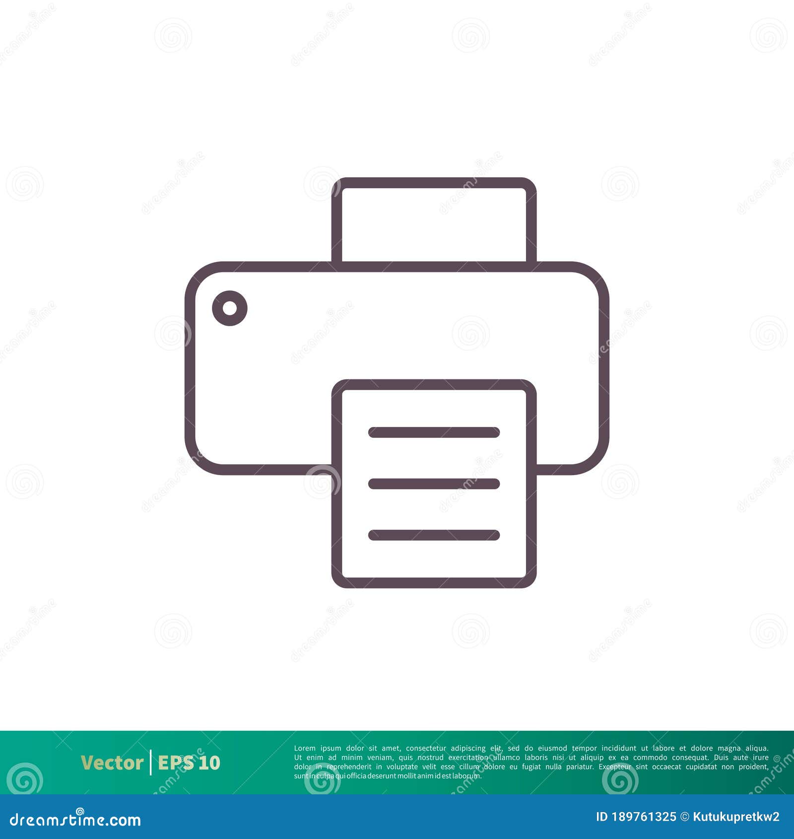 Printer Icon Vector Logo Template Illustration Design. Vector EPS 10 ...