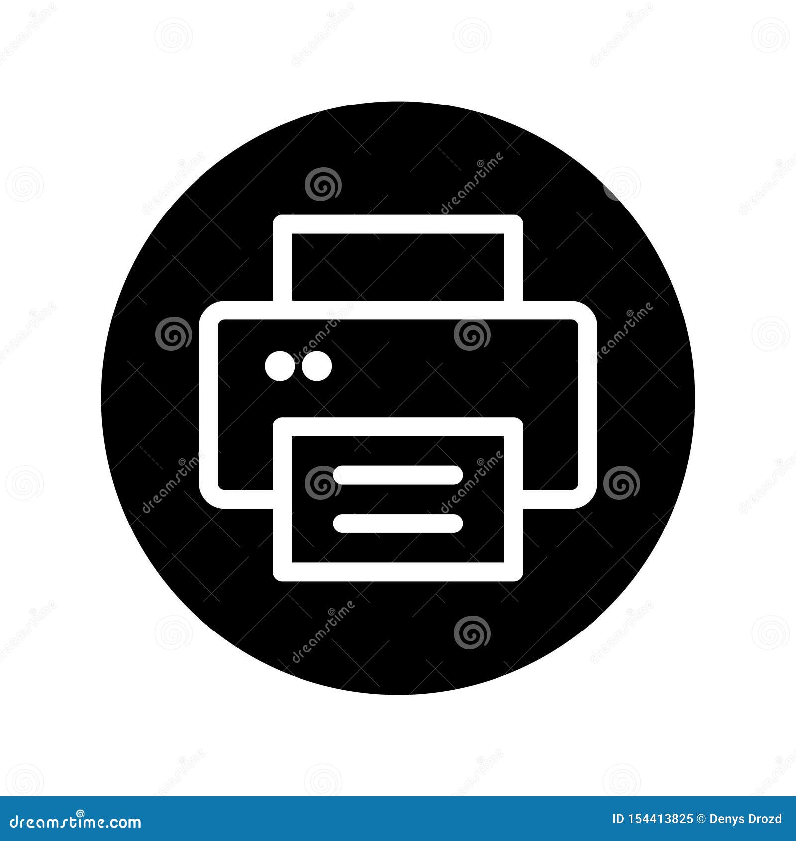 Printer Icon Vector. Office Equipment Illustration Symbol. Fax Logo ...