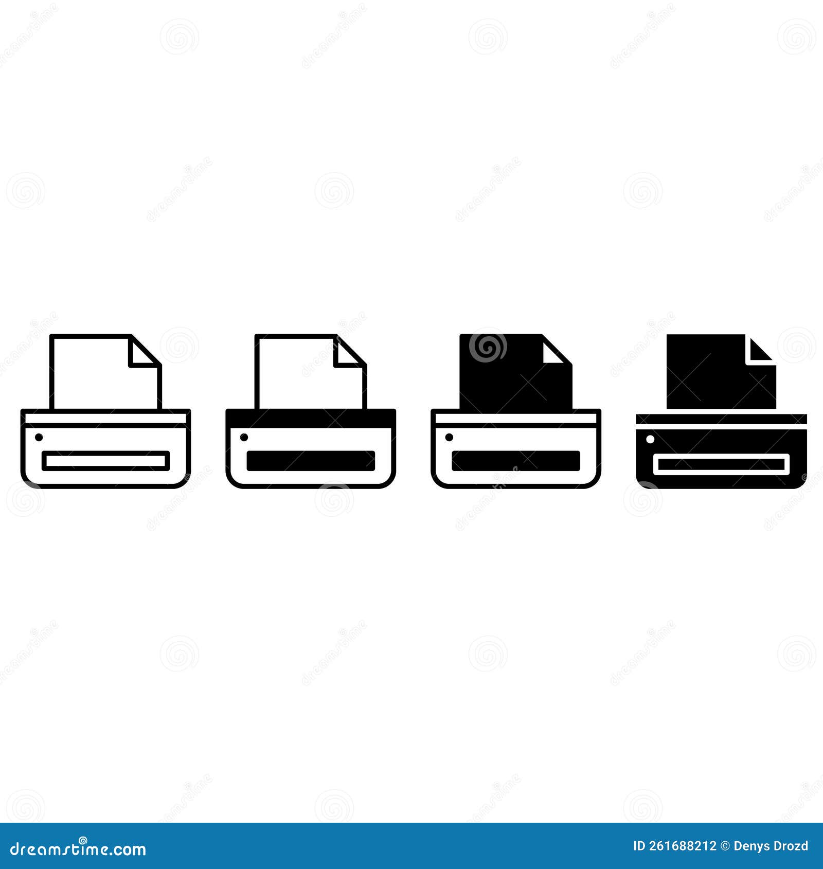 Printer Icon Vector Set. Copy Machine Illustration Sign Collection ...