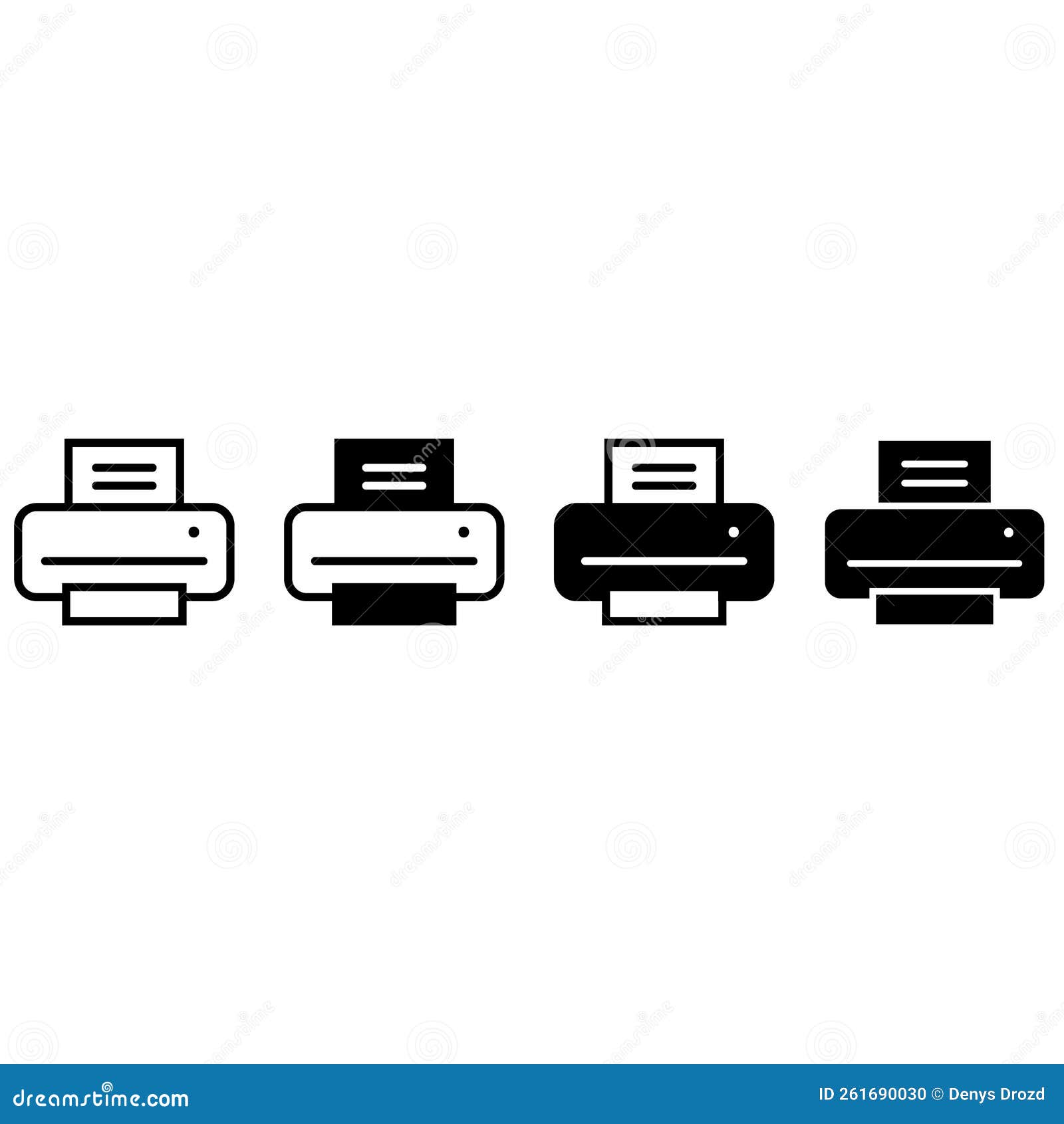 Printer Icon Vector Set. Copy Machine Illustration Sign Collection ...