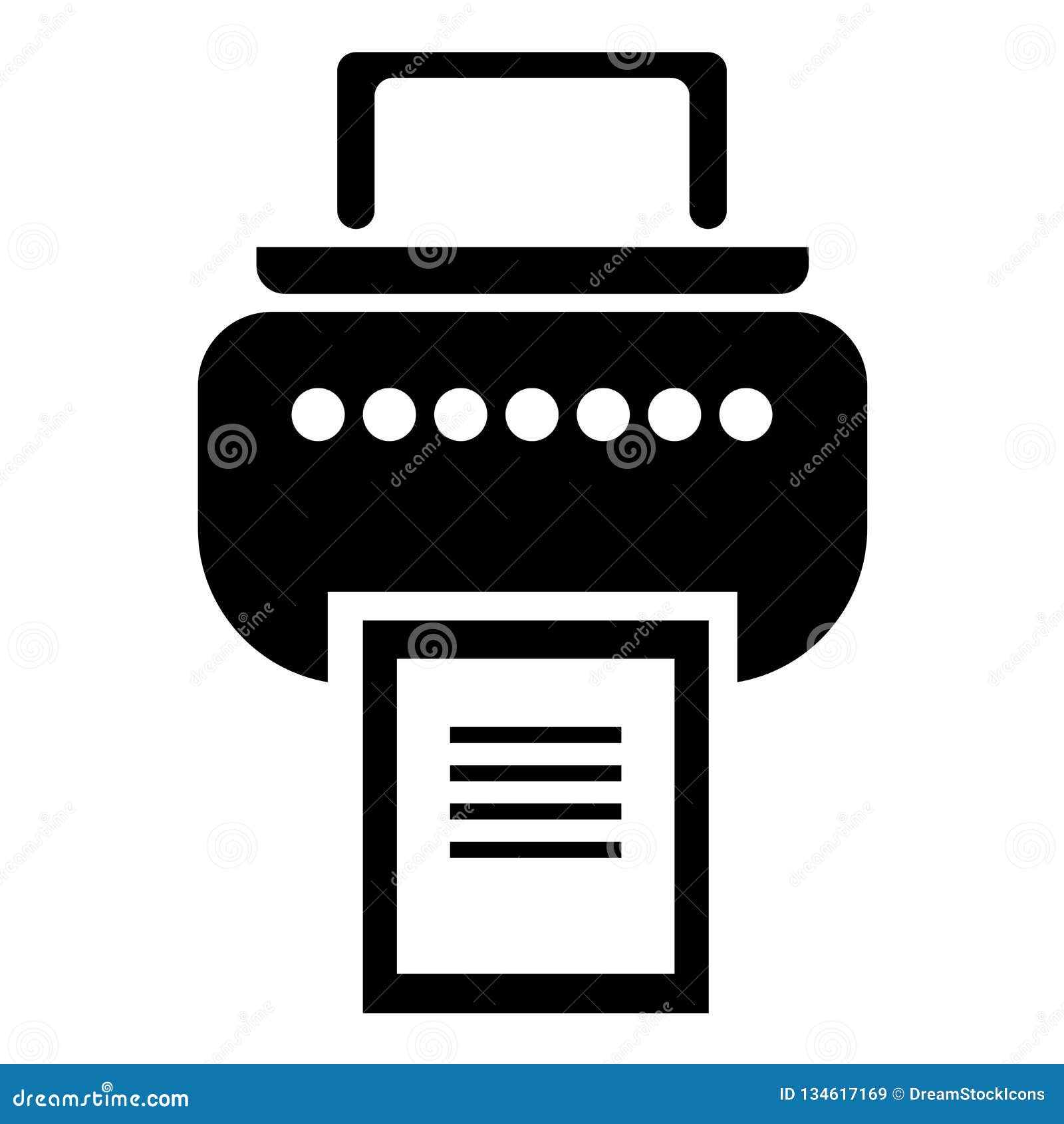 Printer Icon Vector Sign and Symbol Isolated on White Background ...