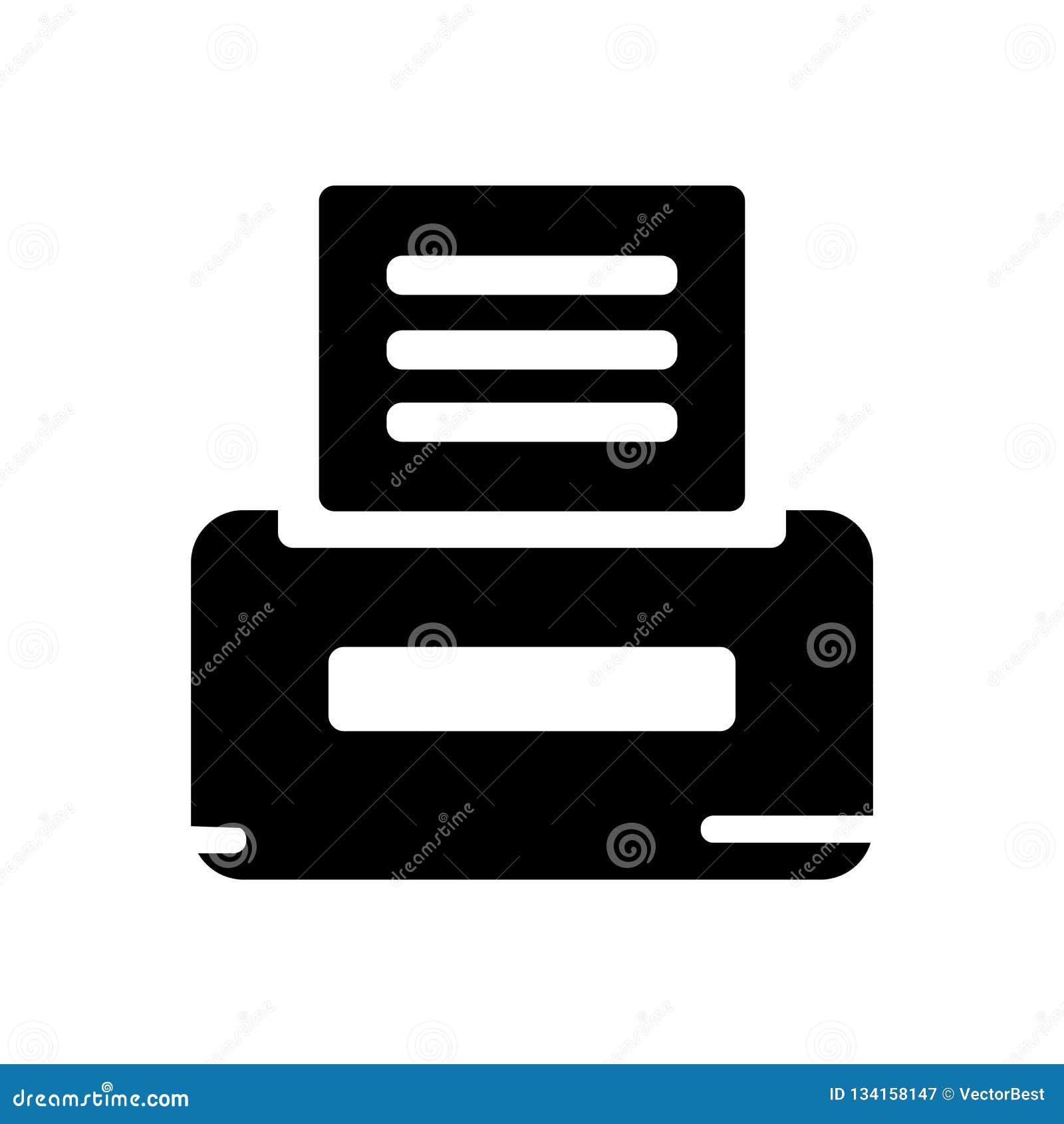 Printer Icon Vector Sign and Symbol Isolated on White Background Stock ...