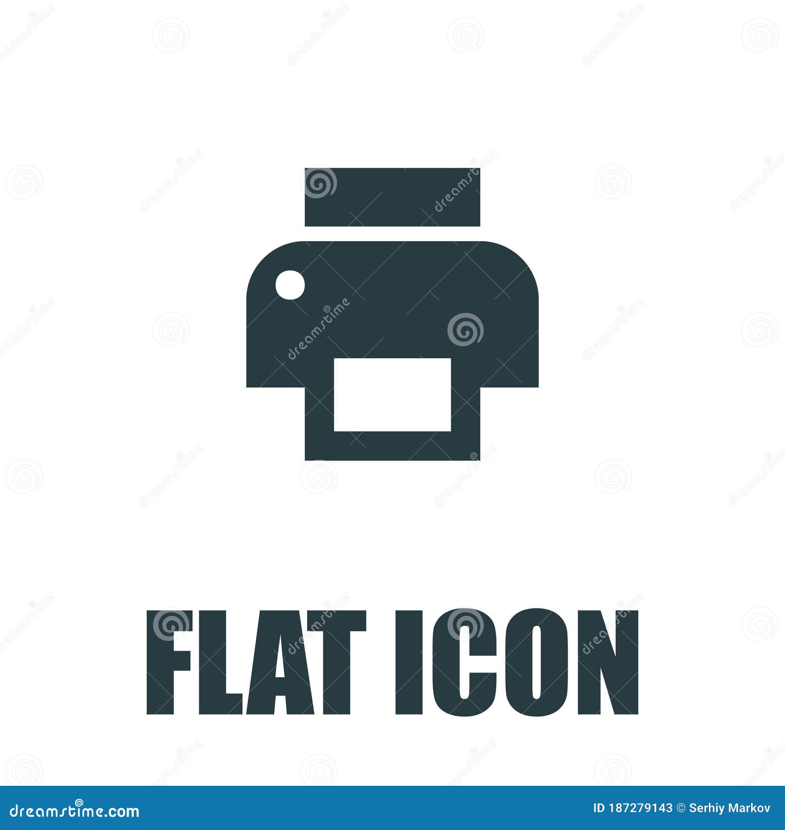 Printer Icon Vector, Solid Illustration, Pictogram Isolated on White ...