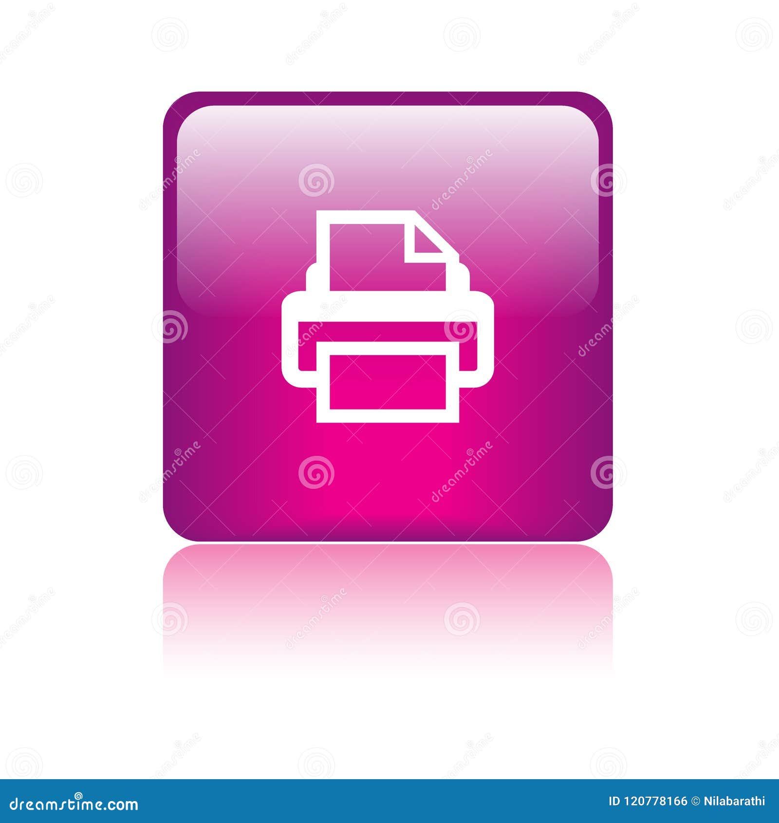 Printer Icon Web Button Pink Stock Illustration - Illustration of copy ...
