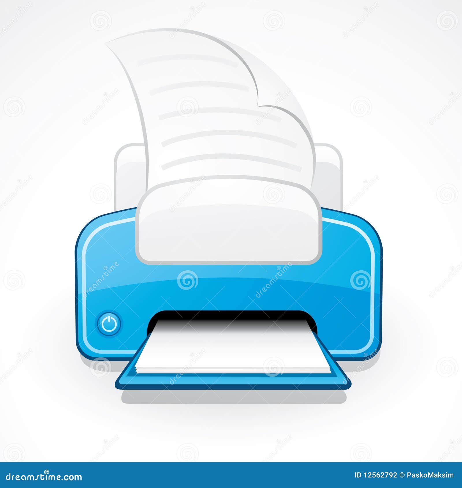 Printer illustration stock vector. Illustration of papers - 12562792