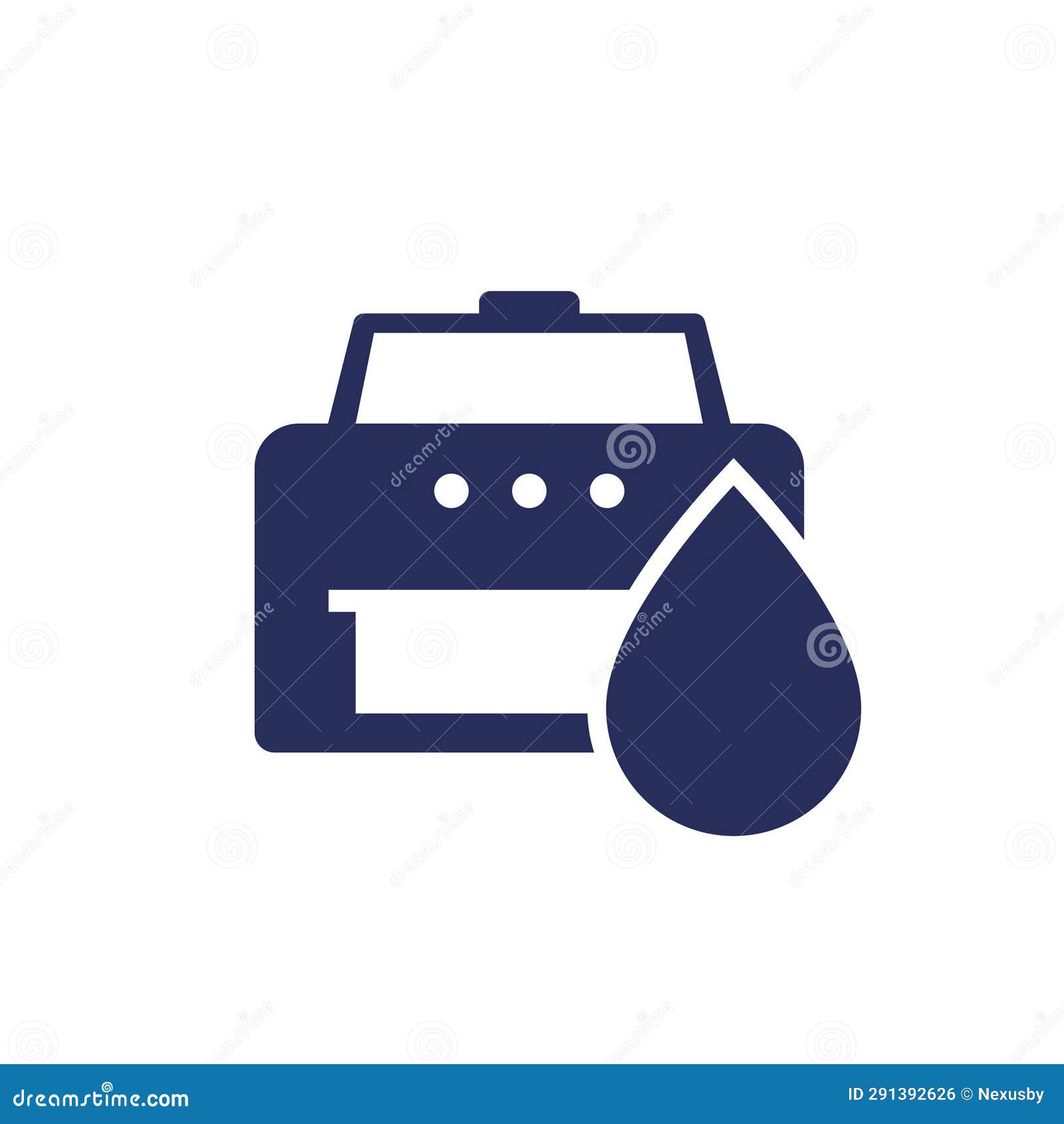 Printer Ink Icon on White, Vector Sign Stock Illustration ...