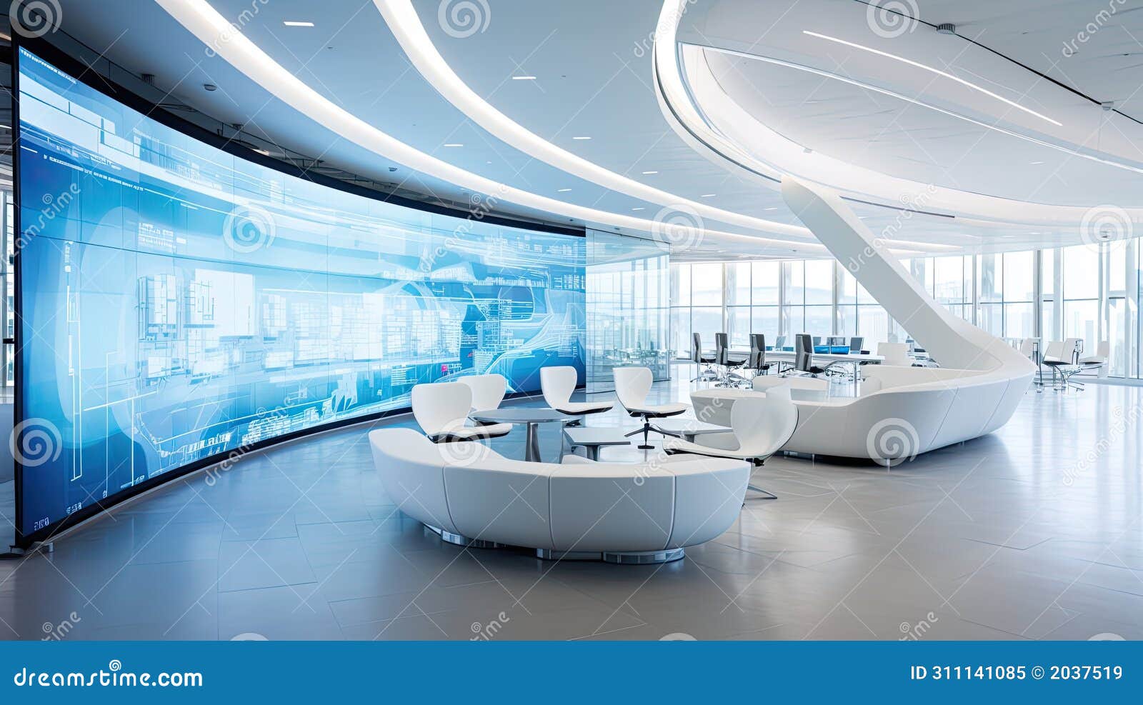 Printer Interior Office Building Stock Illustration - Illustration of ...