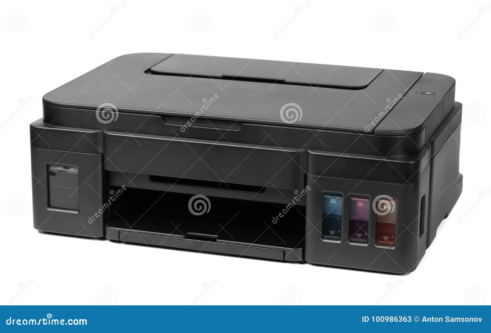 Printer Isolated on White Background Stock Image - Image of page ...