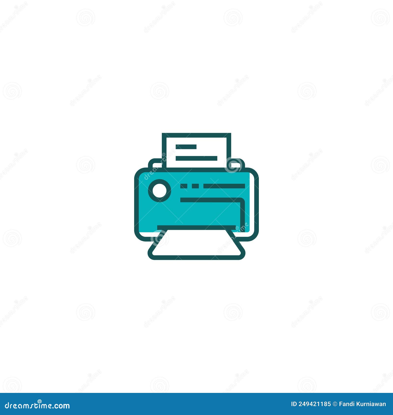 Printer Line Icon. Linear Style Sign for Mobile Concept and Web Design ...