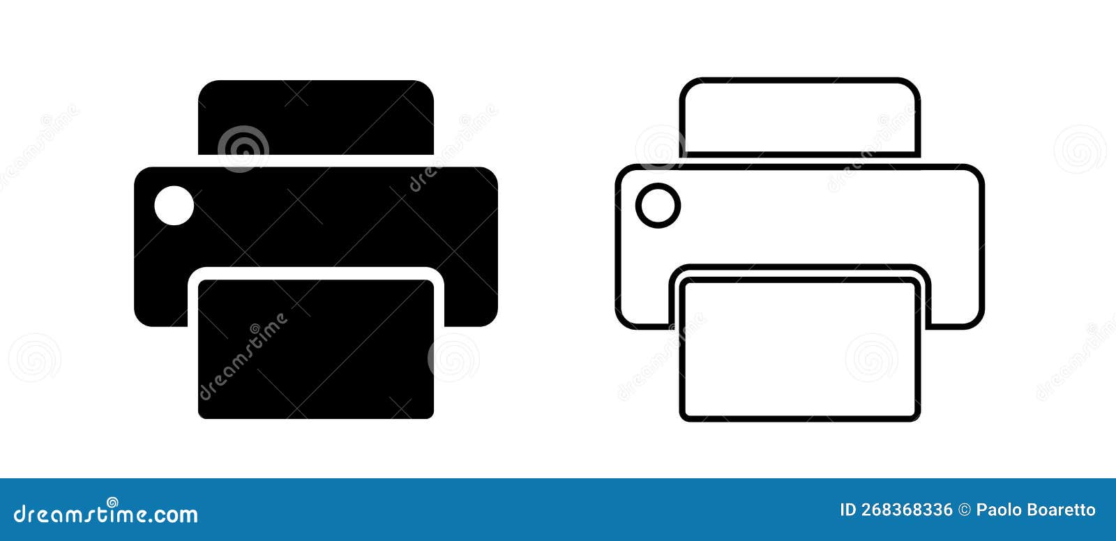 Printer Line Icon, Outline and Solid Vector Logo, Linear Pictogram ...