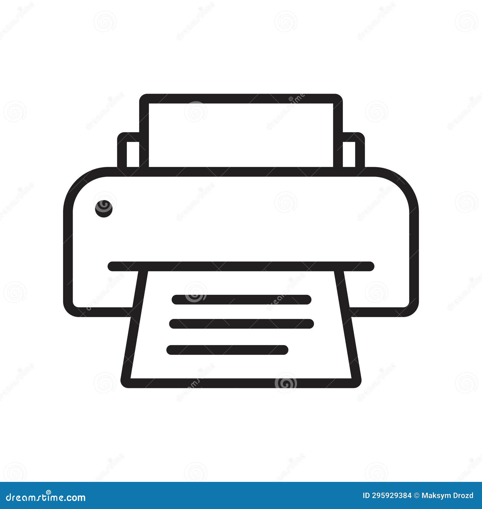 Printer line icon. stock illustration. Illustration of office - 295929384