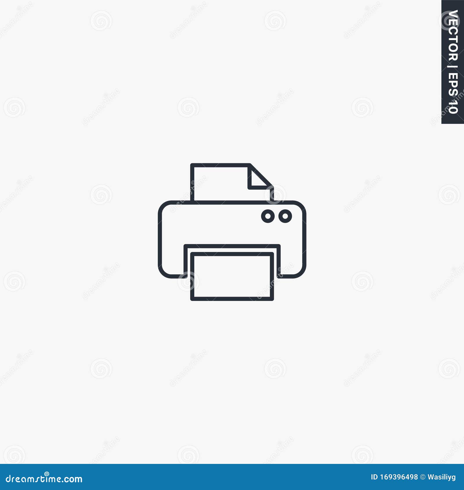 Printer, Linear Style Sign for Mobile Concept and Web Design Stock ...