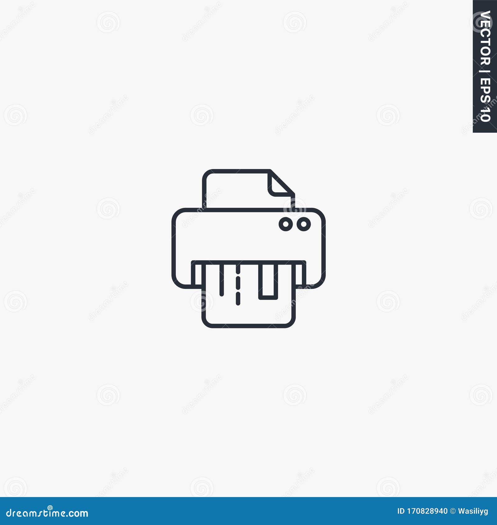 Printer, Linear Style Sign for Mobile Concept and Web Design Stock ...