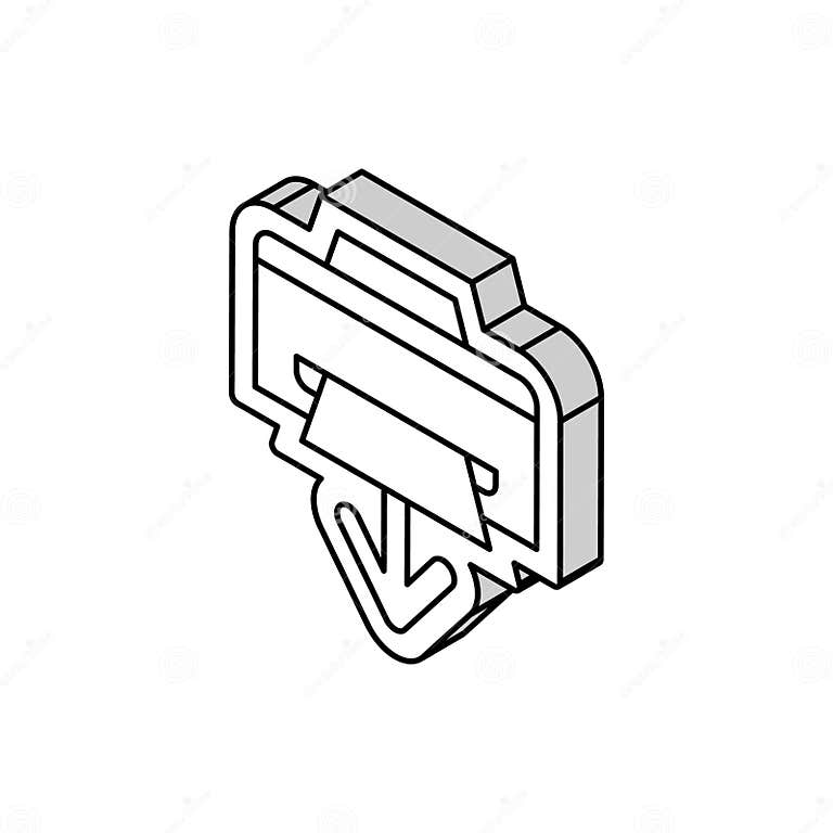 Printer Loading Document Isometric Icon Vector Illustration Stock ...