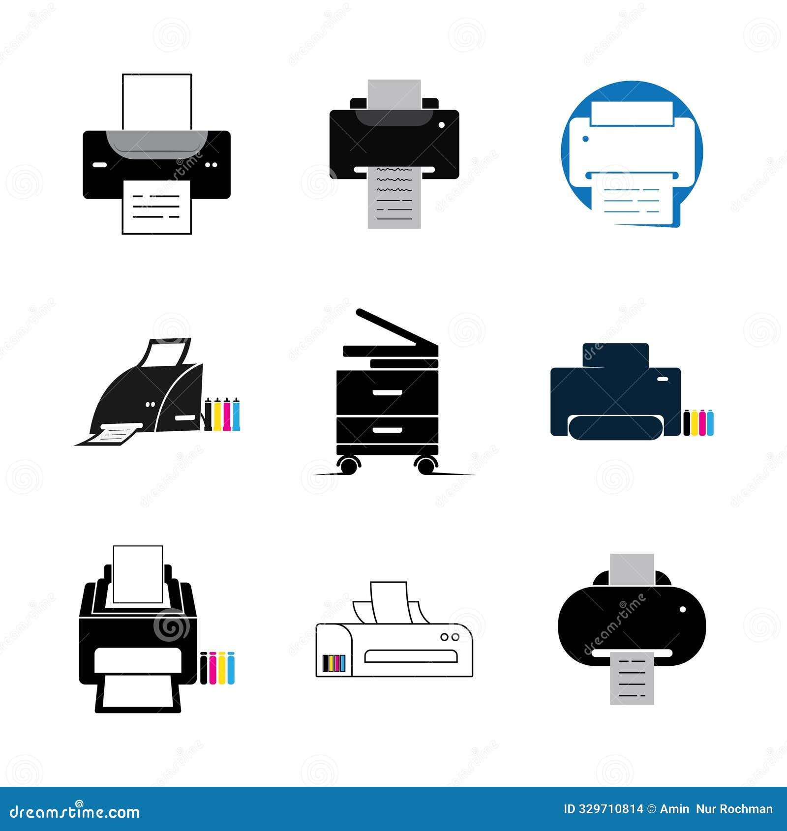 Printer logo vector stock illustration. Illustration of digital - 329710814