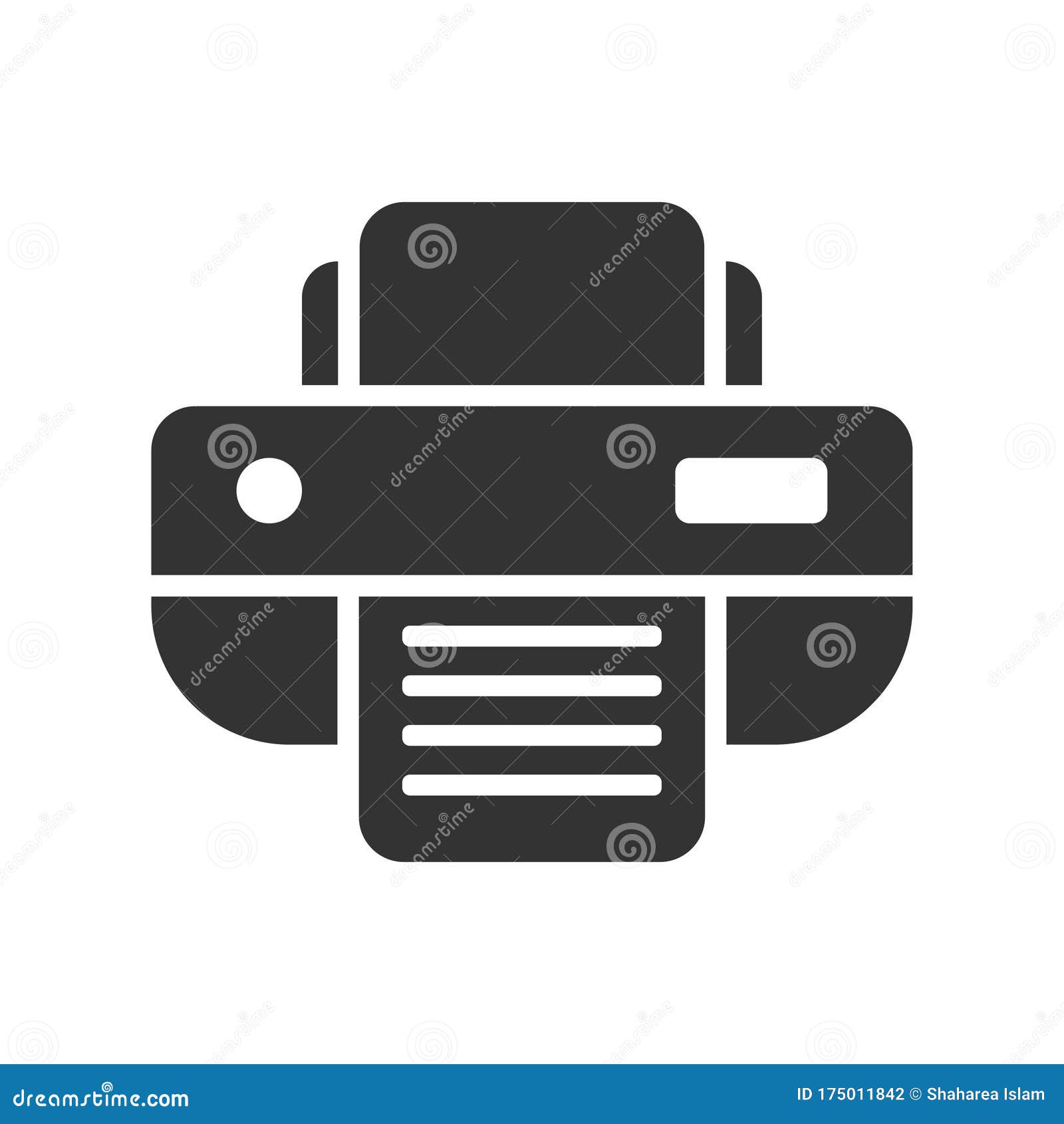 Printer machine icon stock vector. Illustration of sign - 175011842