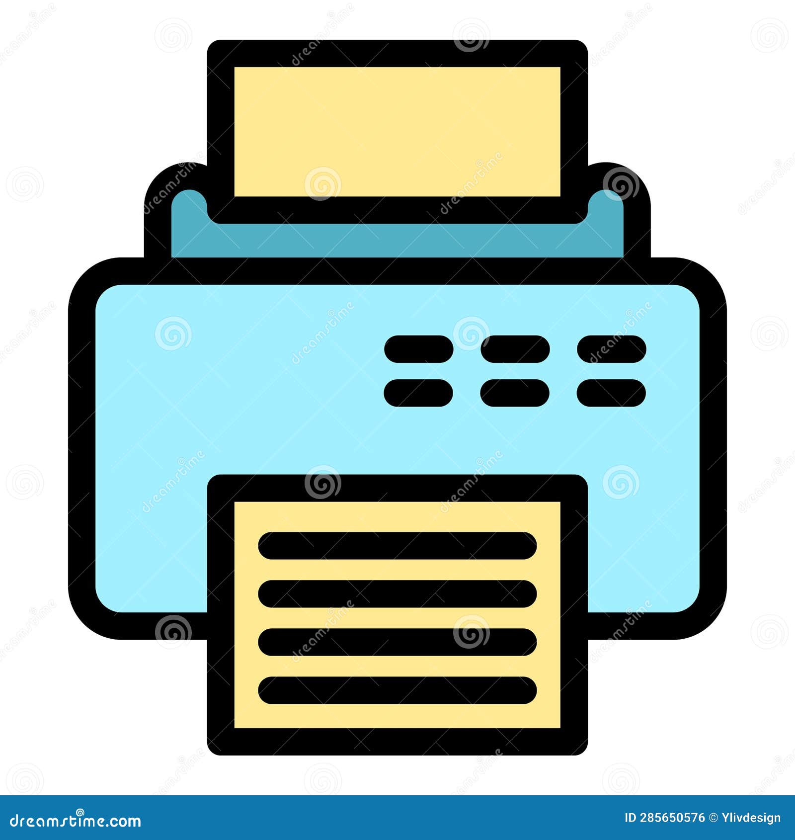 Printer Machine Icon Vector Flat Stock Illustration - Illustration of logo, technology: 285650576
