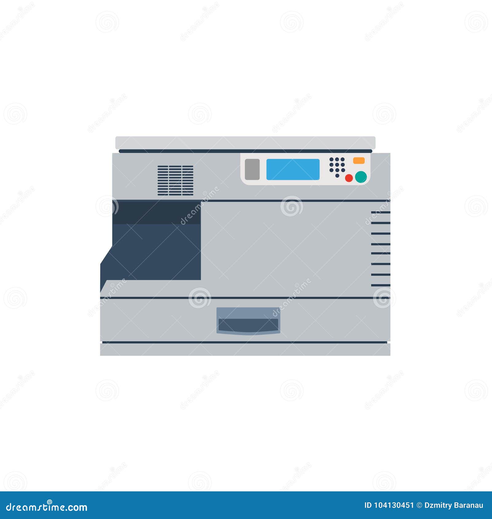Printer Machine Office Copy Vector. Print Business Icon Copier Stock ...