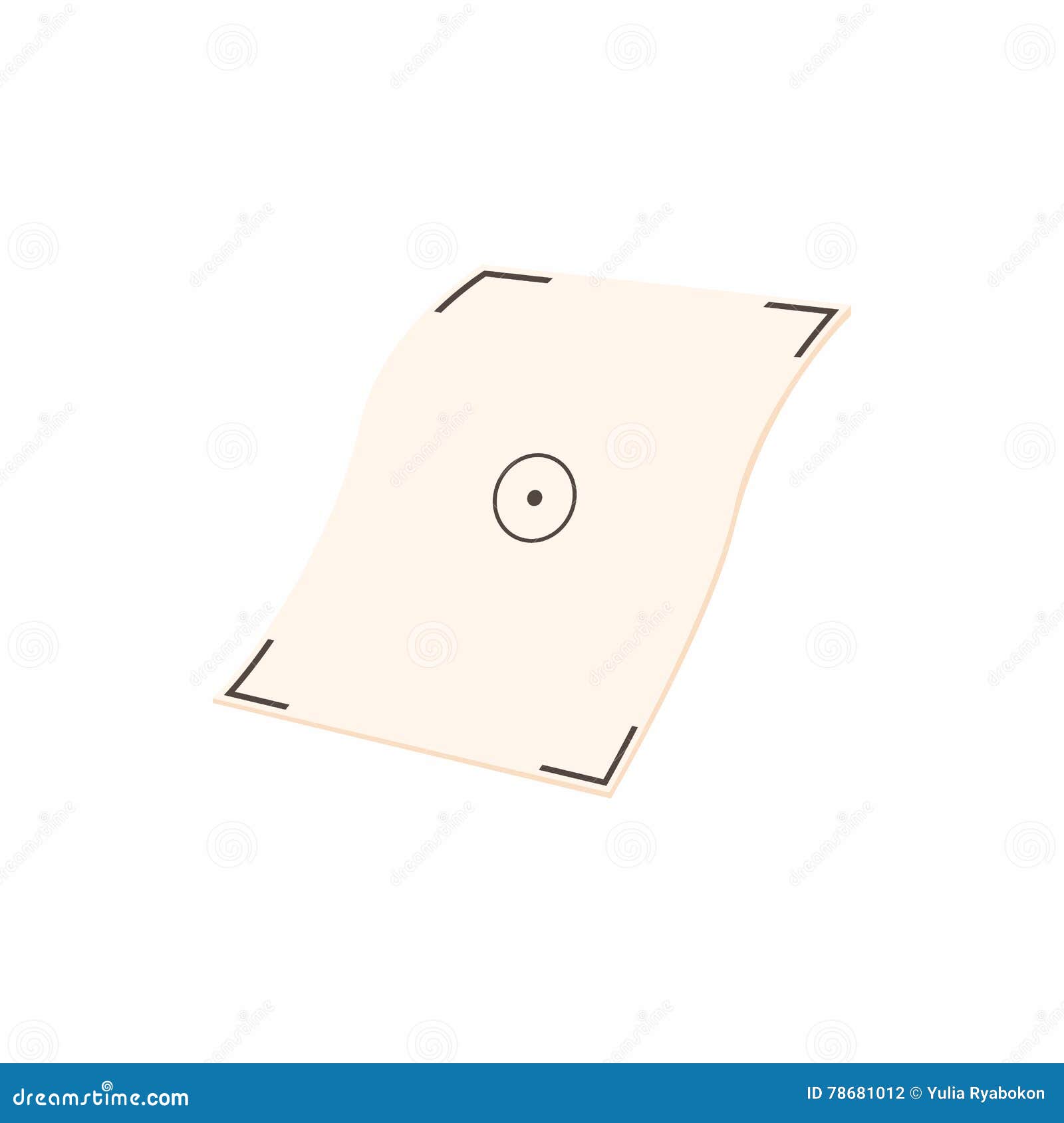 Printer Marks on Paper Icon, Cartoon Style Stock Vector - Illustration ...