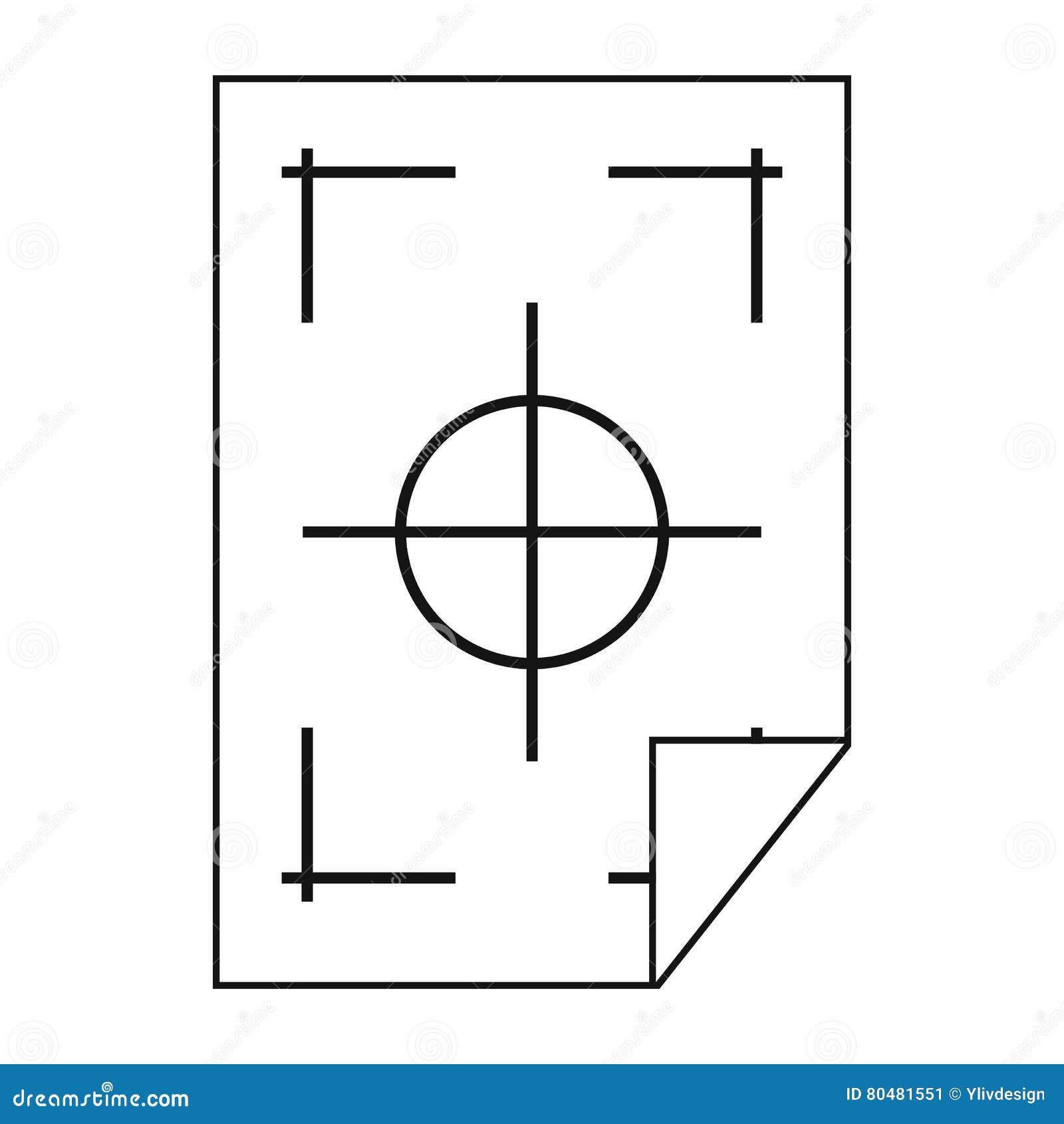 Printer Marks on a Paper Icon, Simple Style Stock Vector - Illustration ...