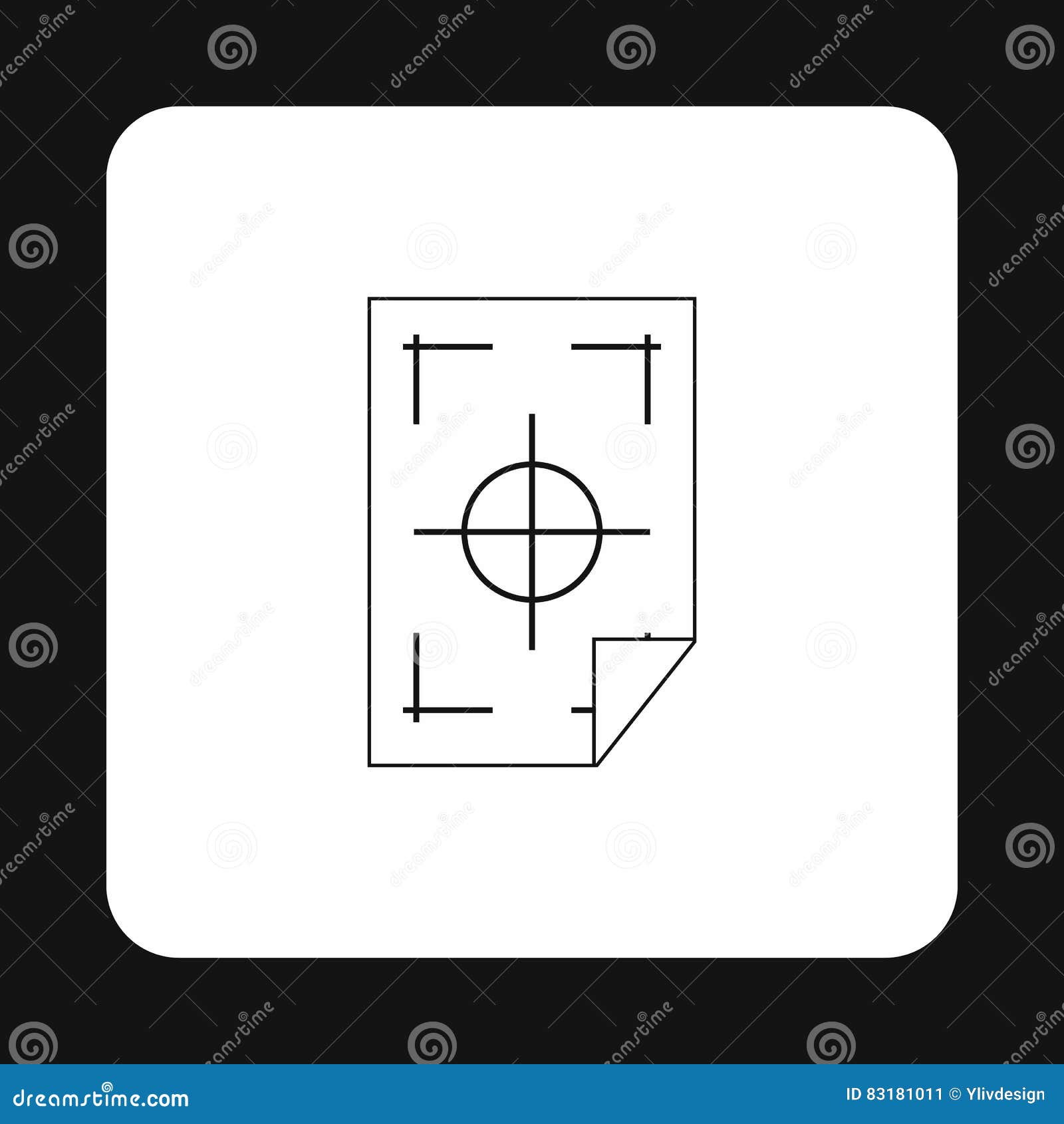 Printer Marks on a Paper Icon, Simple Style Stock Vector - Illustration ...