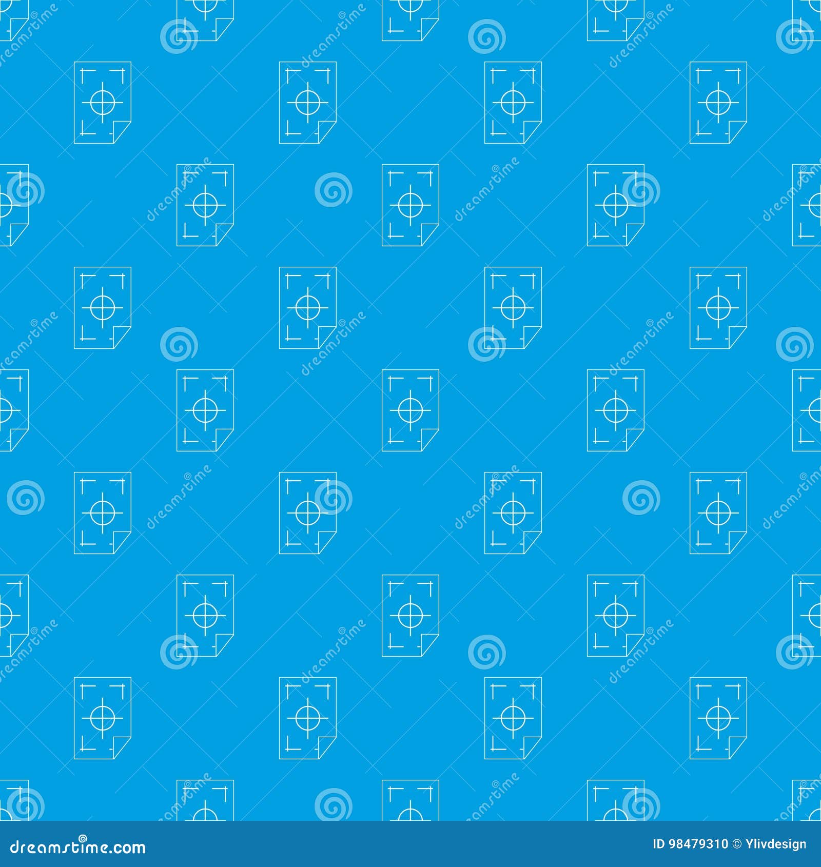Printer Marks on a Paper Pattern Seamless Blue Stock Vector ...