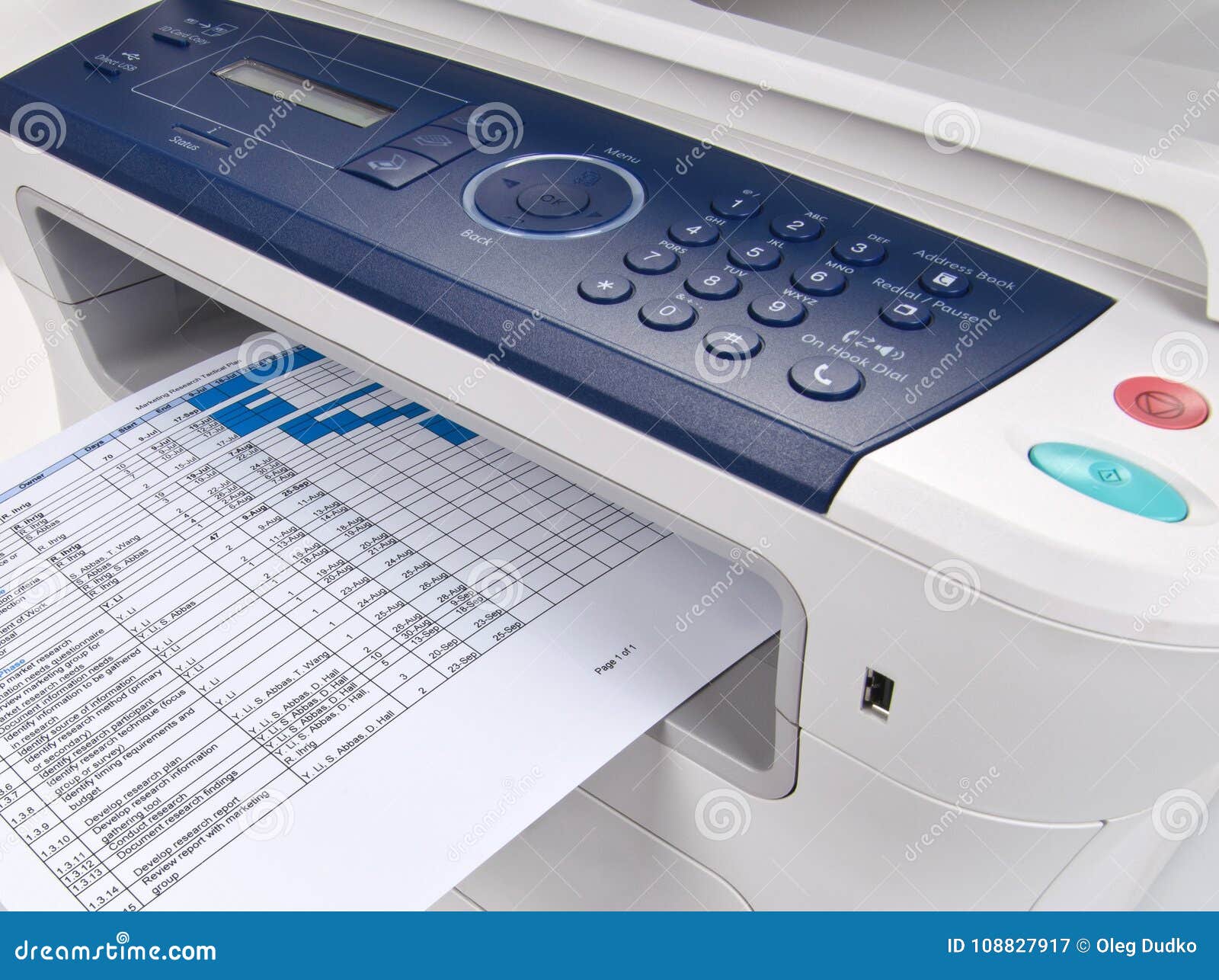 Printer Met Scaner En Fax - Sluit Omhoog Stock Afbeelding - Image of ...