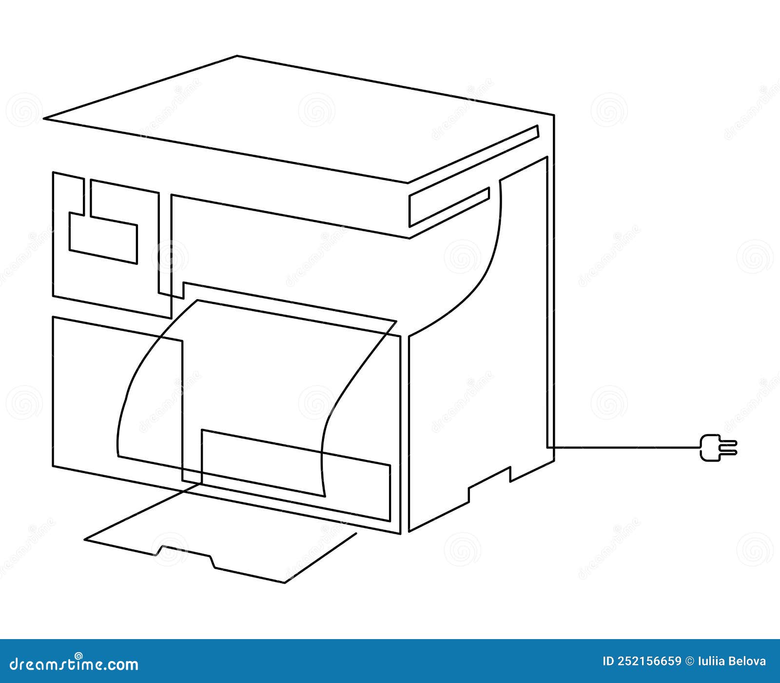 Printer, Multifunction Copier. Office Equipment Stock Illustration ...