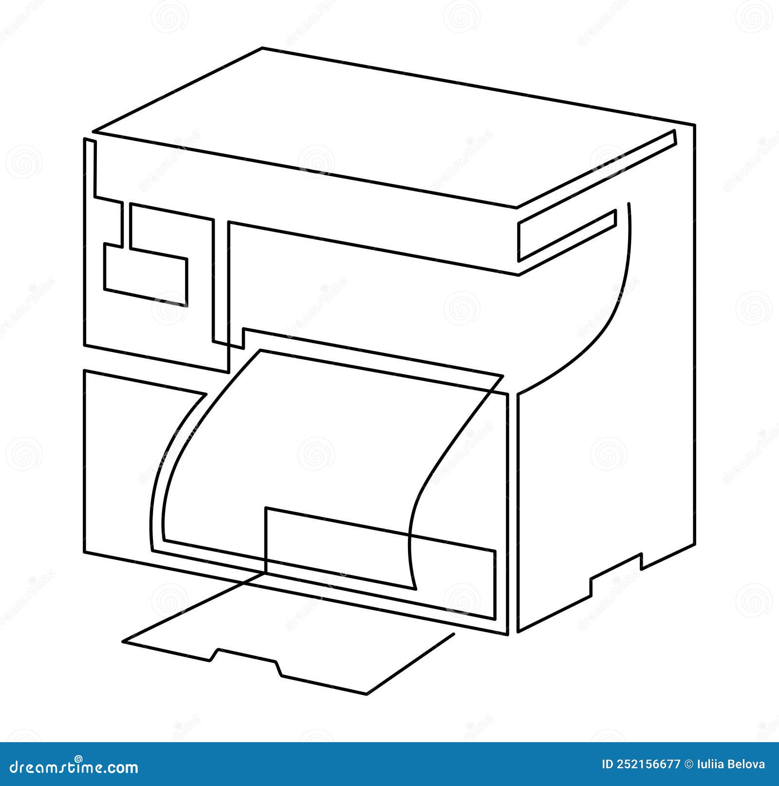 Printer, Multifunction Copier. Office Equipment Stock Illustration ...