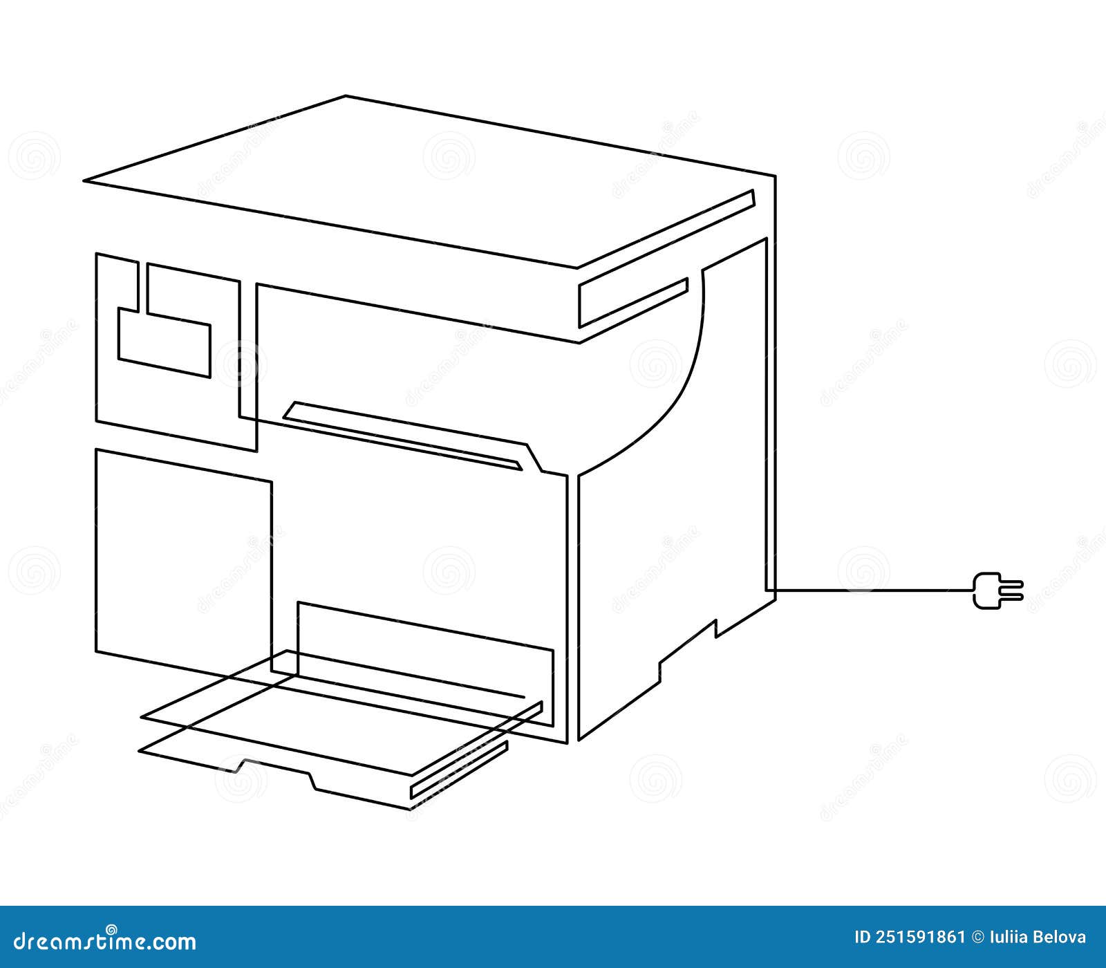 Printer, Multifunction Copier. Office Equipment Stock Vector ...