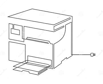 Printer, Multifunction Copier. Office Equipment Stock Vector ...