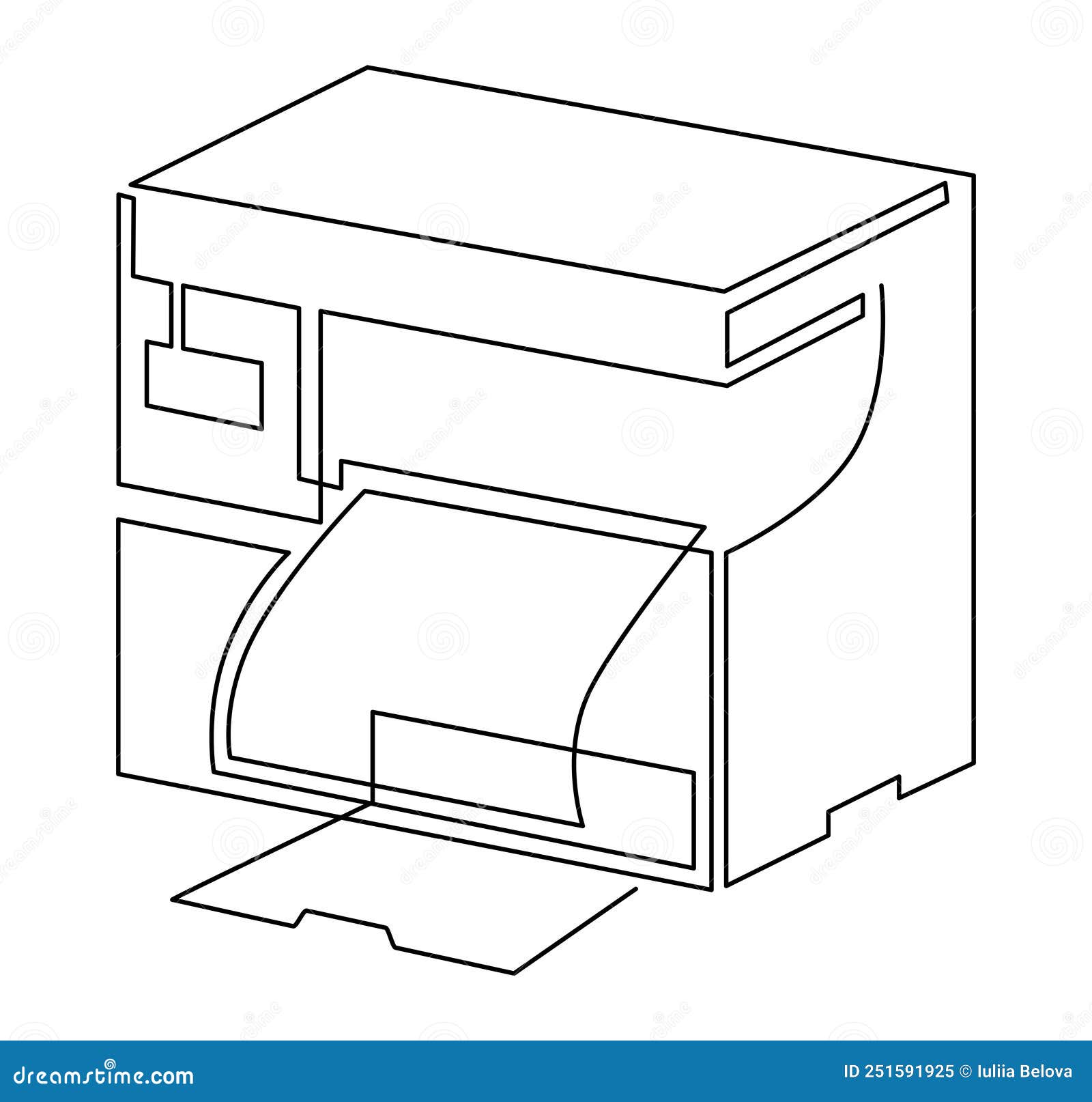 Printer, Multifunction Copier. Office Equipment Stock Vector ...