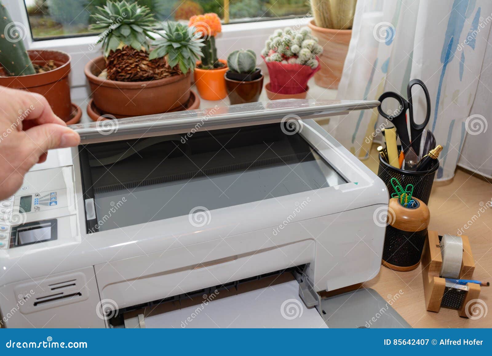 Printer in an office stock image. Image of inkjet, professional - 85642407