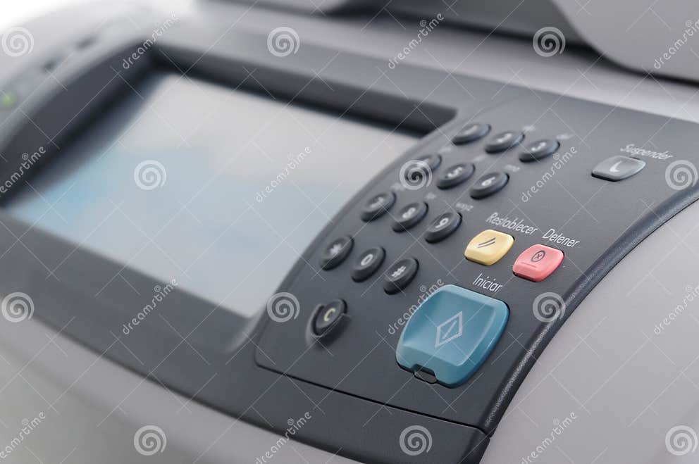 Printer panel stock image. Image of display, computer - 12181735