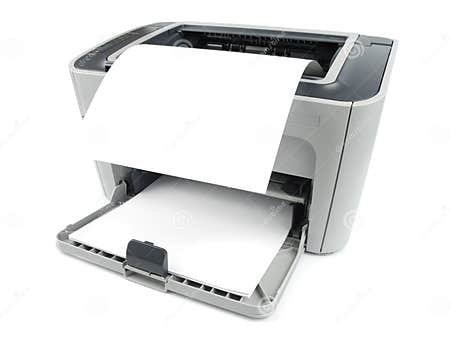 Printer with Paper stock photo. Image of device, concept - 9115944