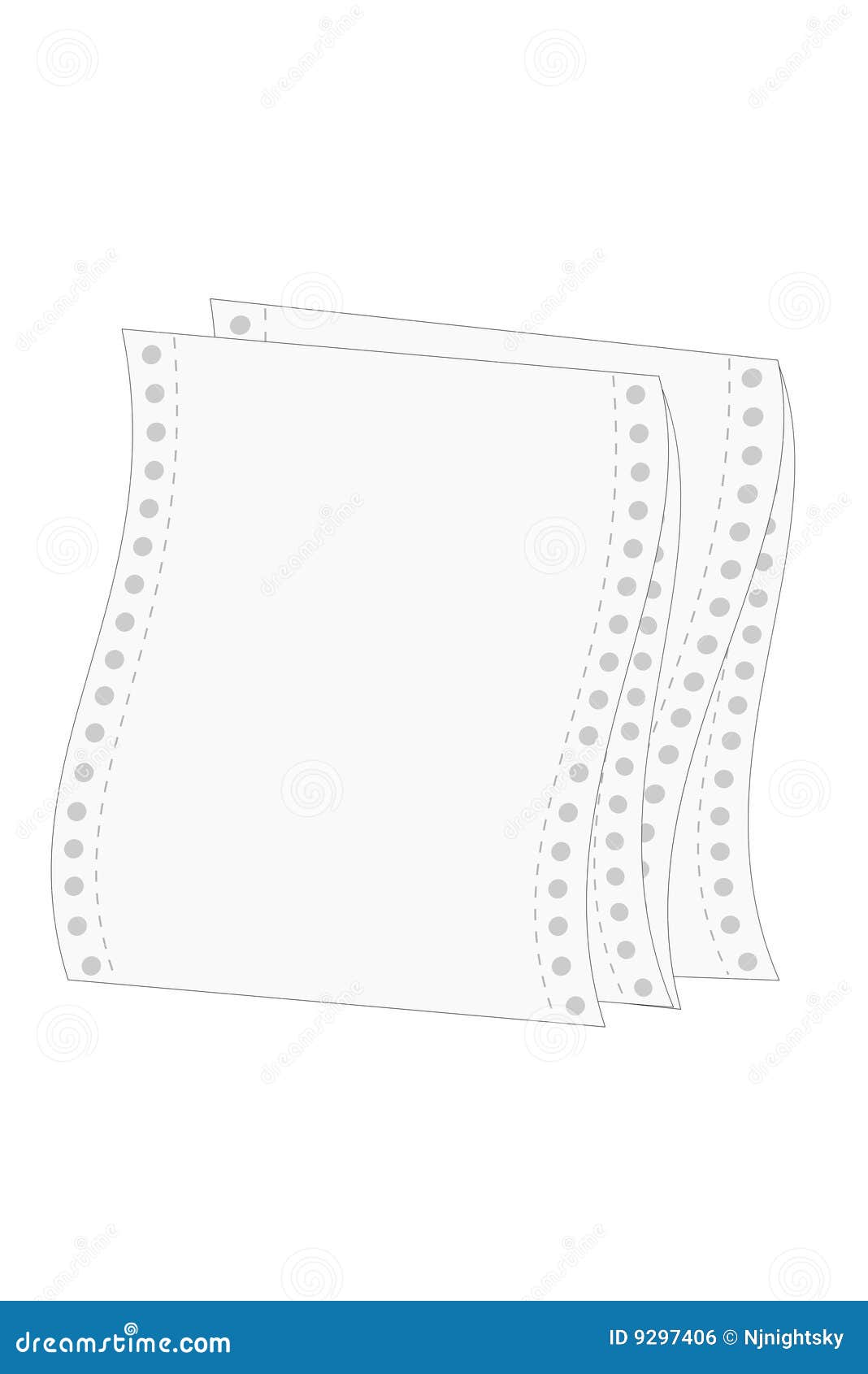 Printer paper stock vector. Illustration of paper, page - 9297406