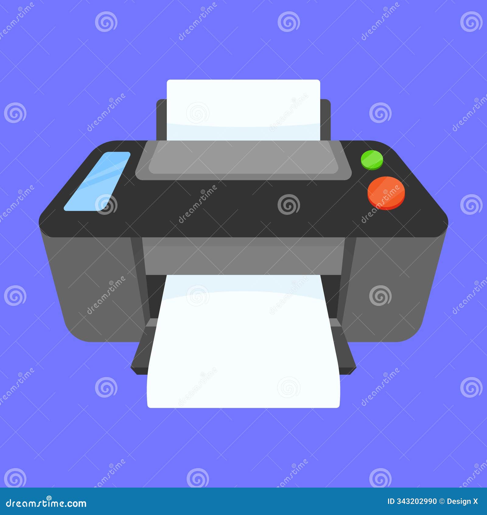 Printer Paper Symbol Cartoon Vector | CartoonDealer.com #177898051
