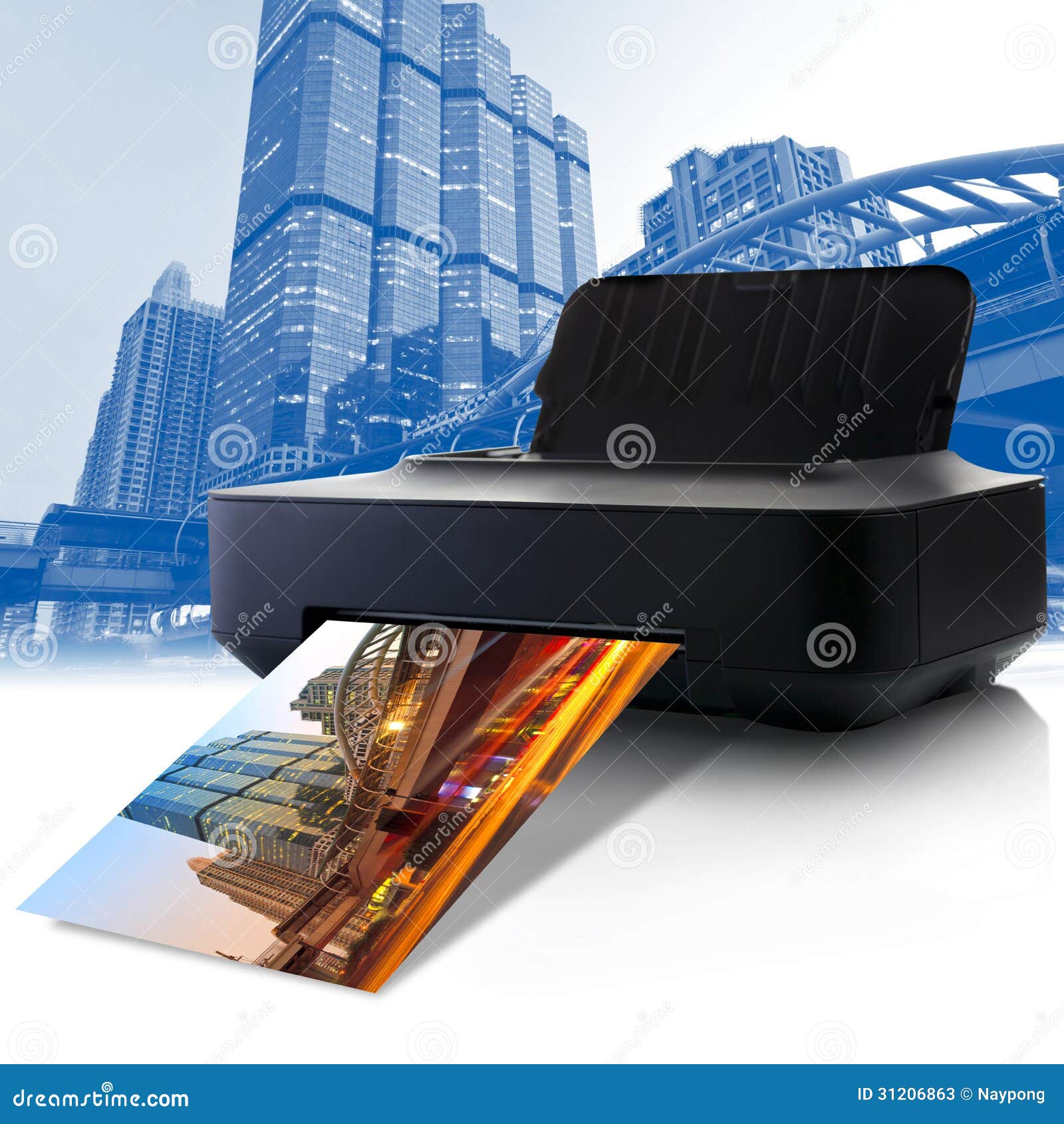 Printer and picture stock image. Image of album, media - 31206863