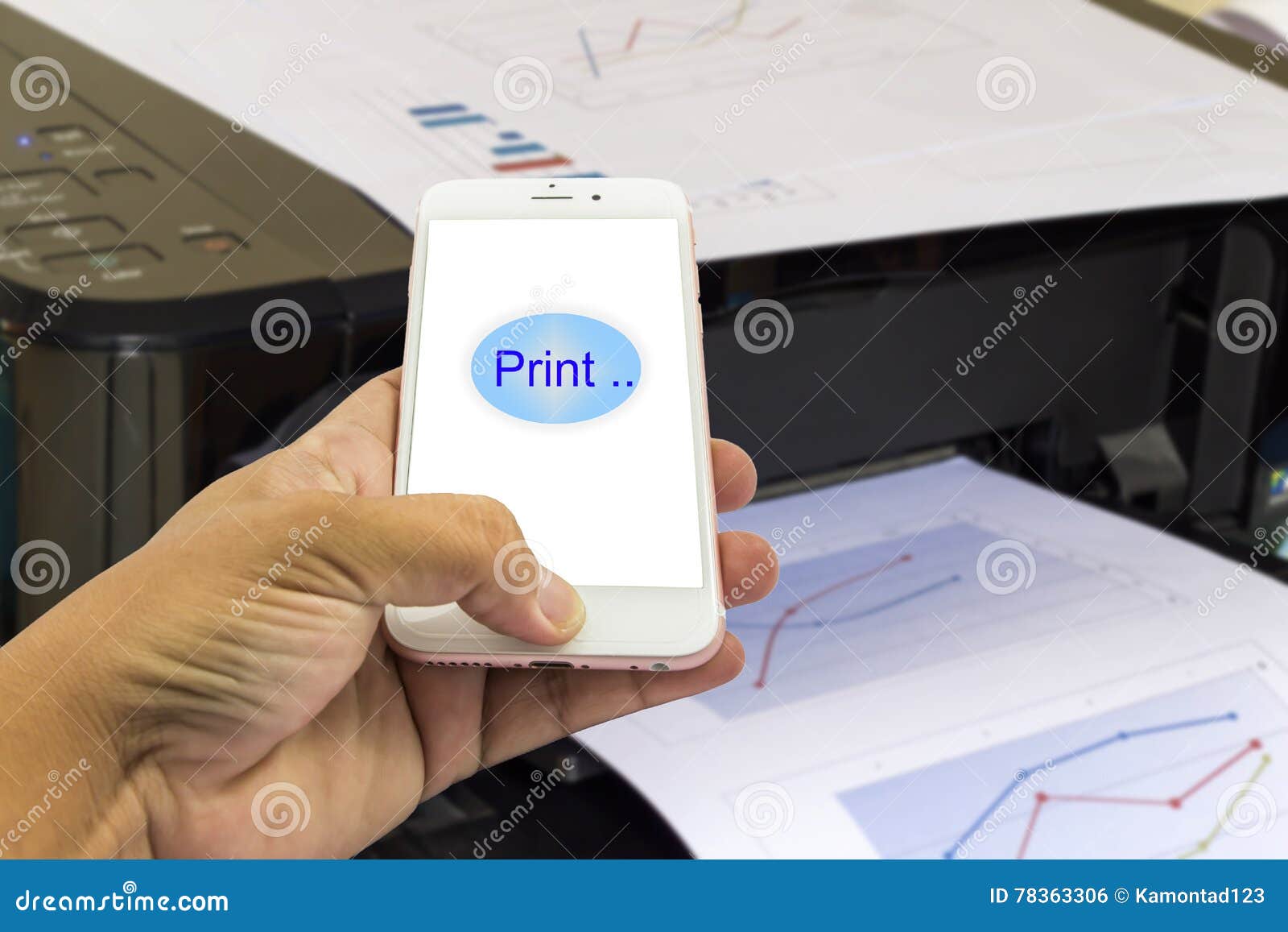 Printer Printing Business Report Stock Photo - Image of single ...